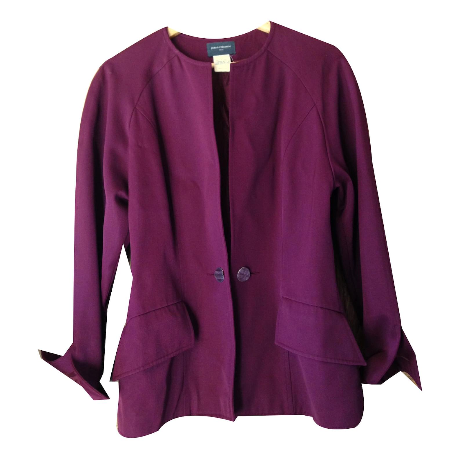 Paco Rabanne Jackets Dark red Wool ref.57808 - Joli Closet