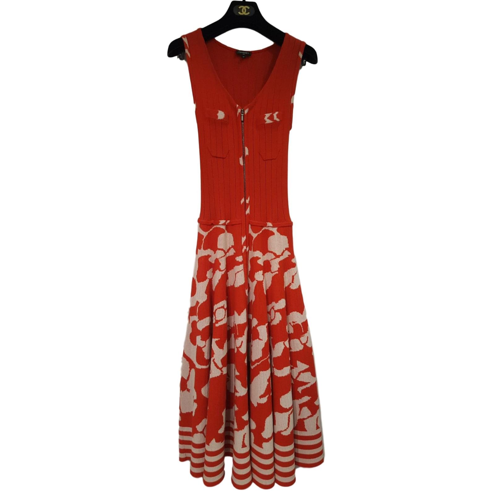 Chanel Dresses Red Cotton ref.59356 - Joli Closet