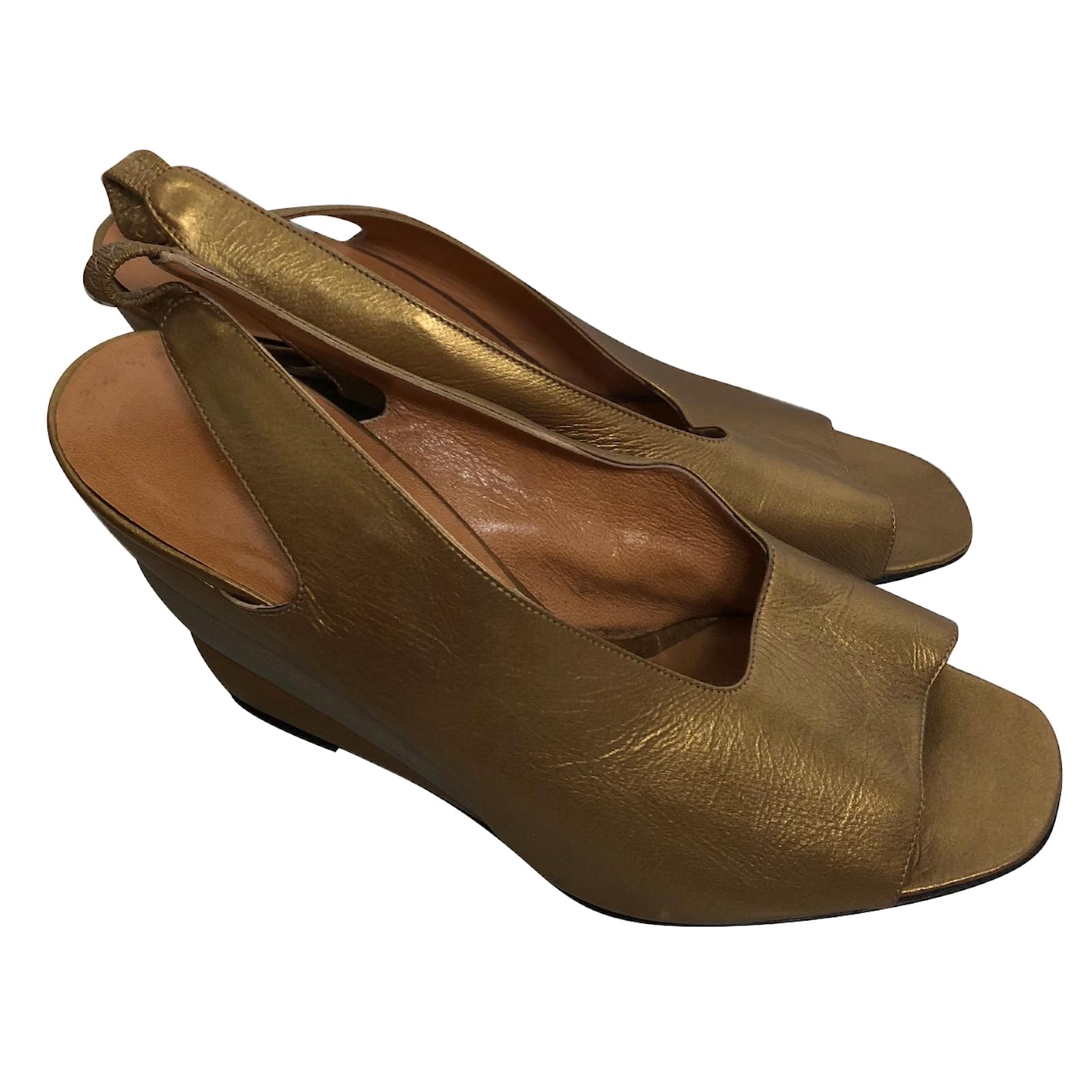 Rodo Sandals Golden Leather ref.65509 - Joli Closet