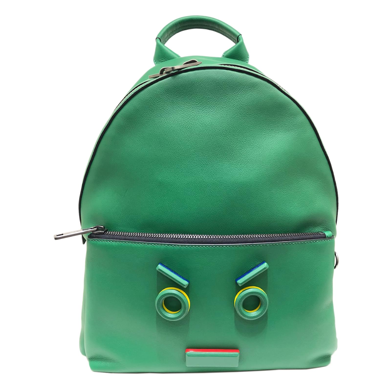 Fendi Robot backpack Green Leather ref.67710 - Joli Closet