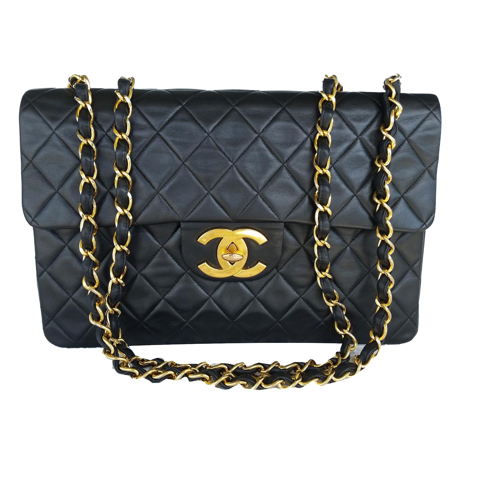 Chanel Sacs à main Cuir d'agneau Noir ref.70340 - Joli Closet