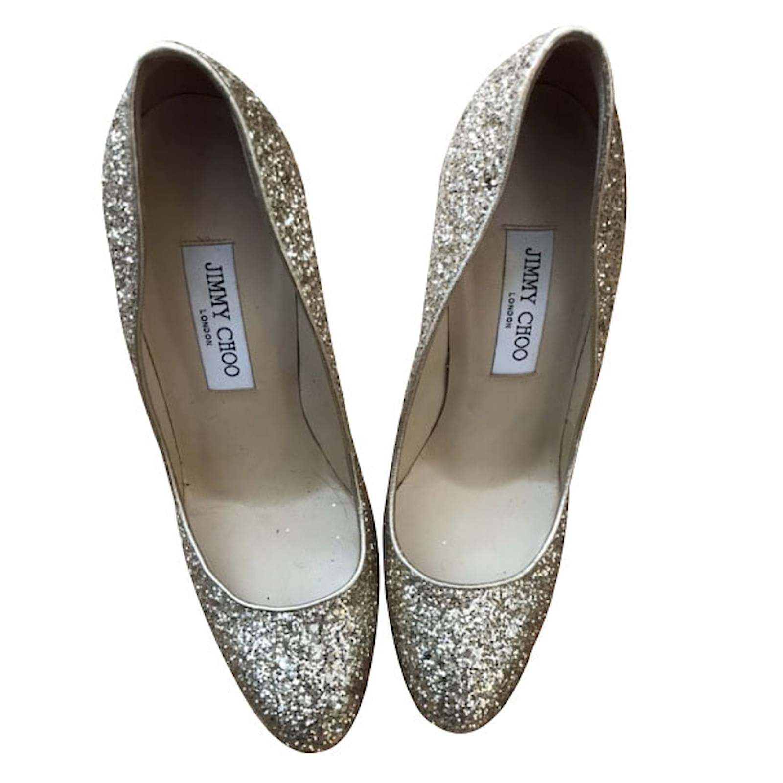 Jimmy Choo 124 Victoria Gold Golden ref.73777 - Joli Closet
