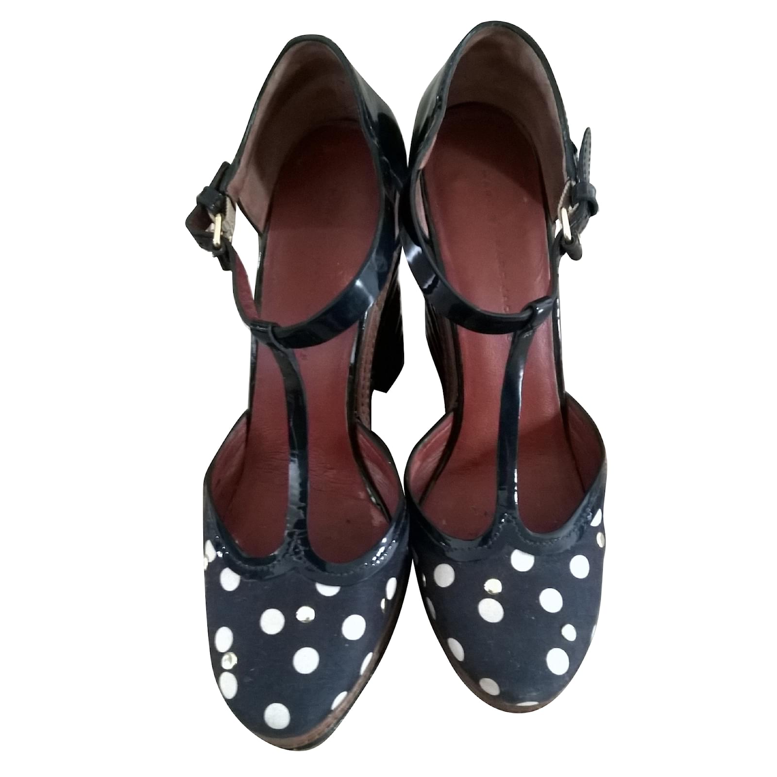 Marc Jacobs Heels Navy blue Leather ref.74553 - Joli Closet