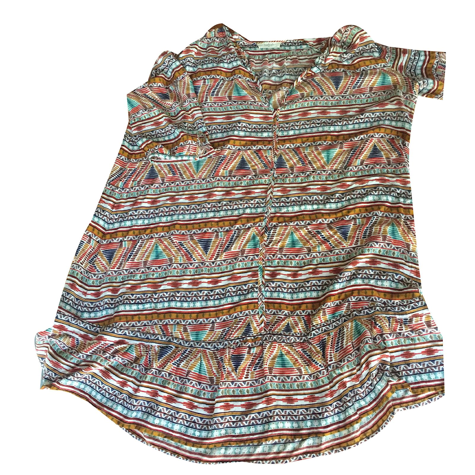 Ba&Sh Robe Viscose Multicolore ref.75103 - Joli Closet