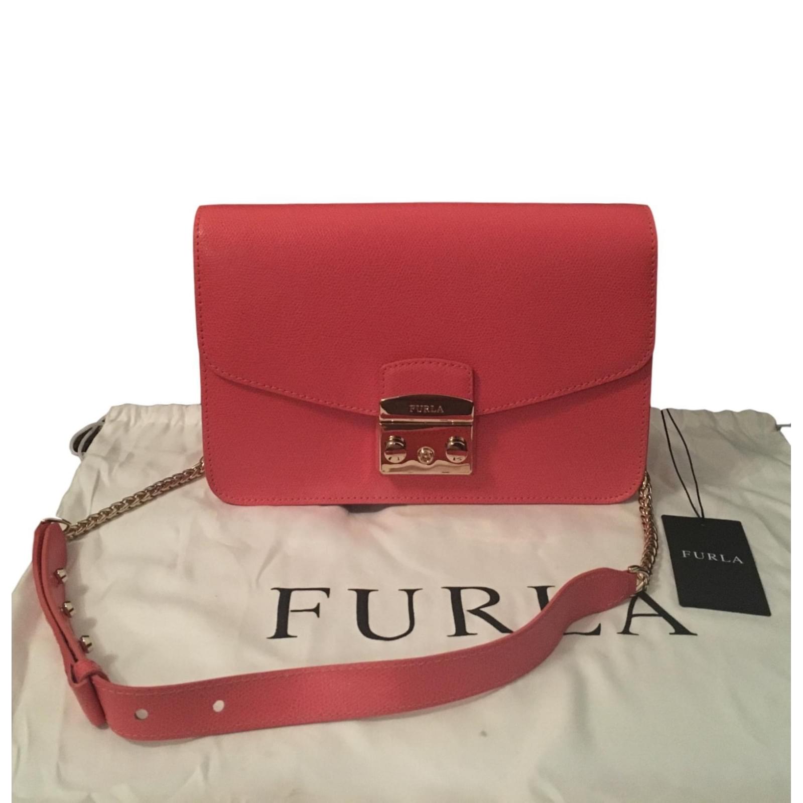 Furla Sacs à main Cuir Rose ref.77329 - Joli Closet