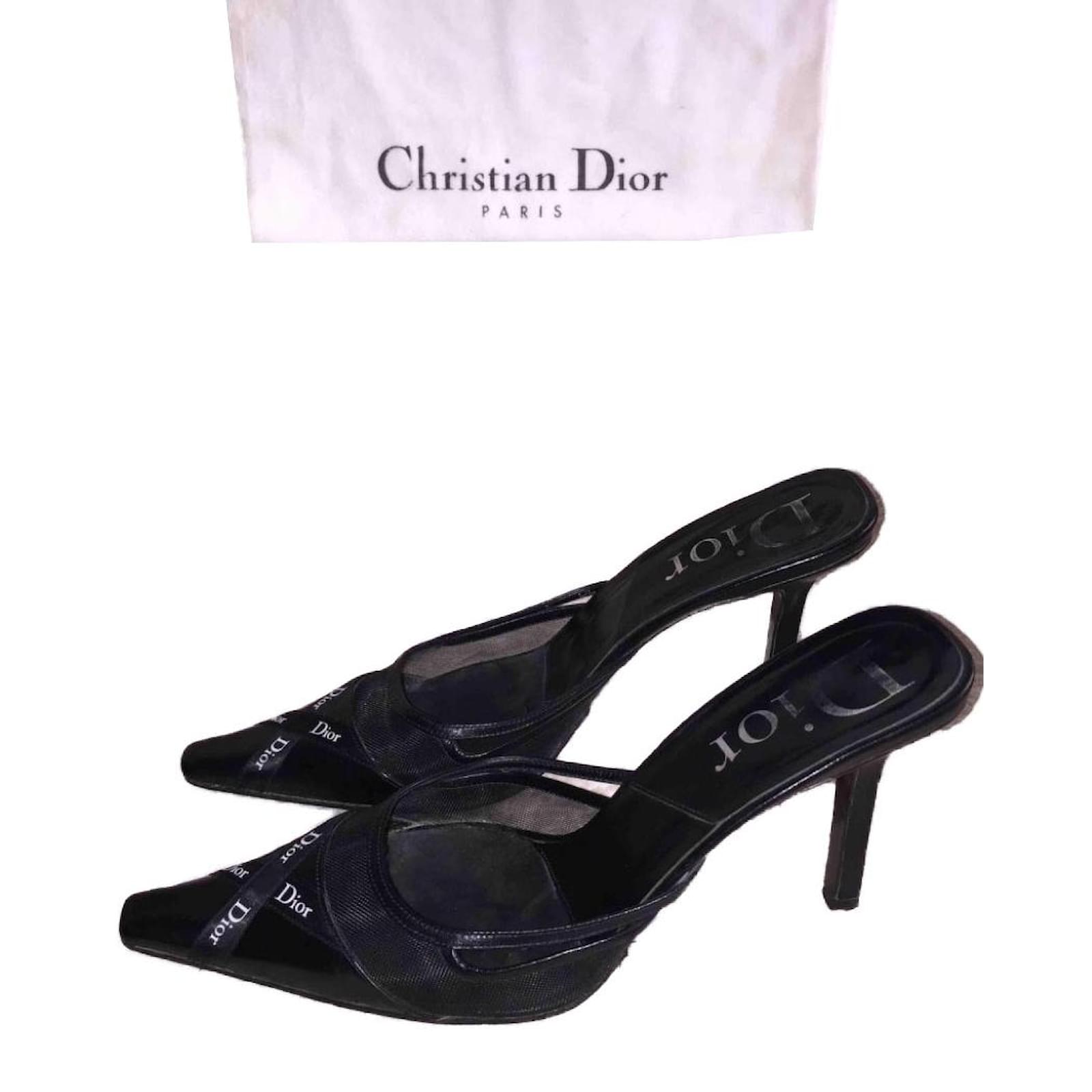 Dior Heels Black Leather ref.79572 - Joli Closet