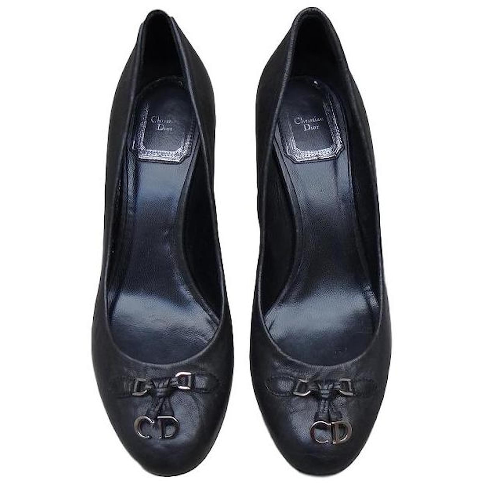 Dior Heels Black Leather ref.82410 - Joli Closet
