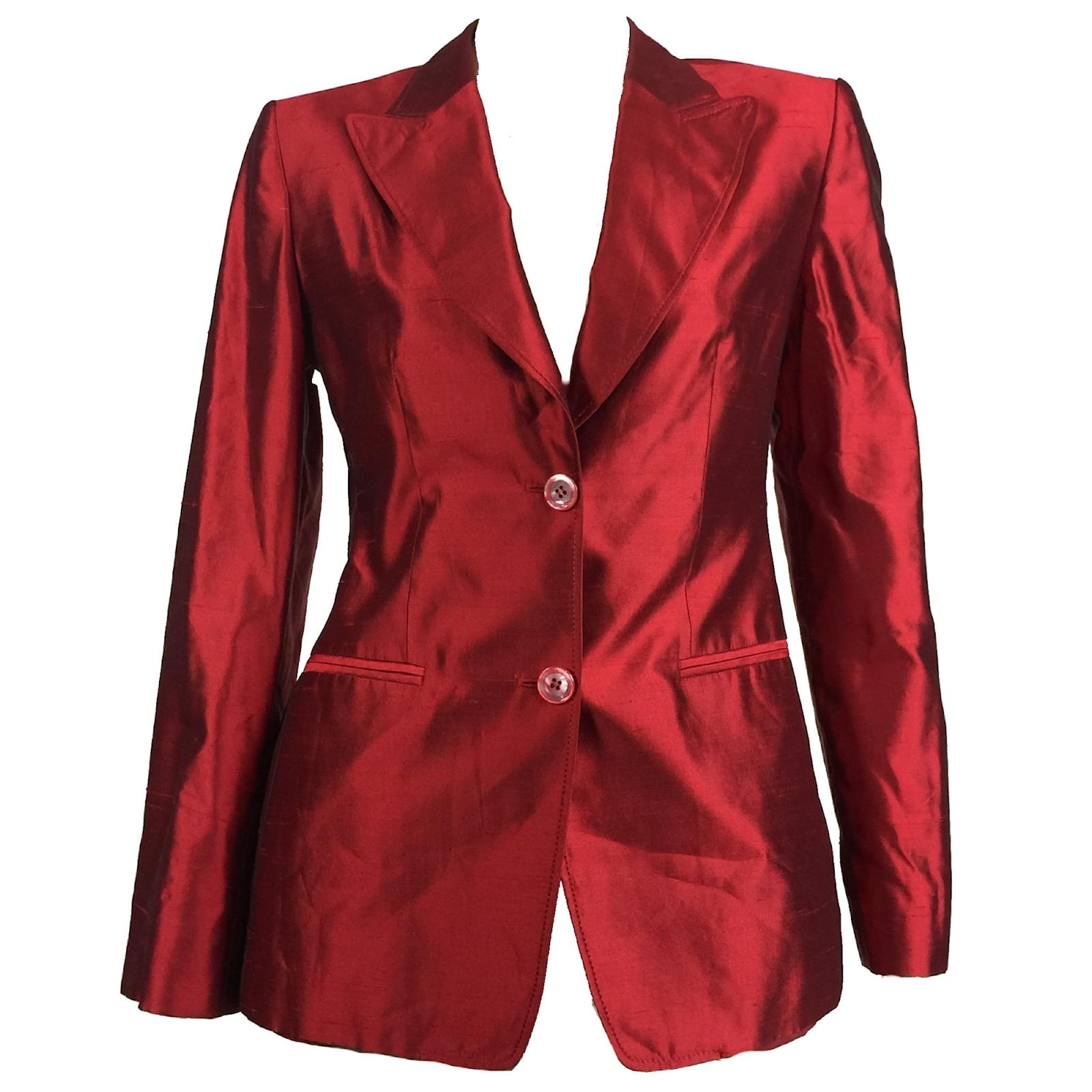 Max Mara Silk blazer Red ref.85803 - Joli Closet