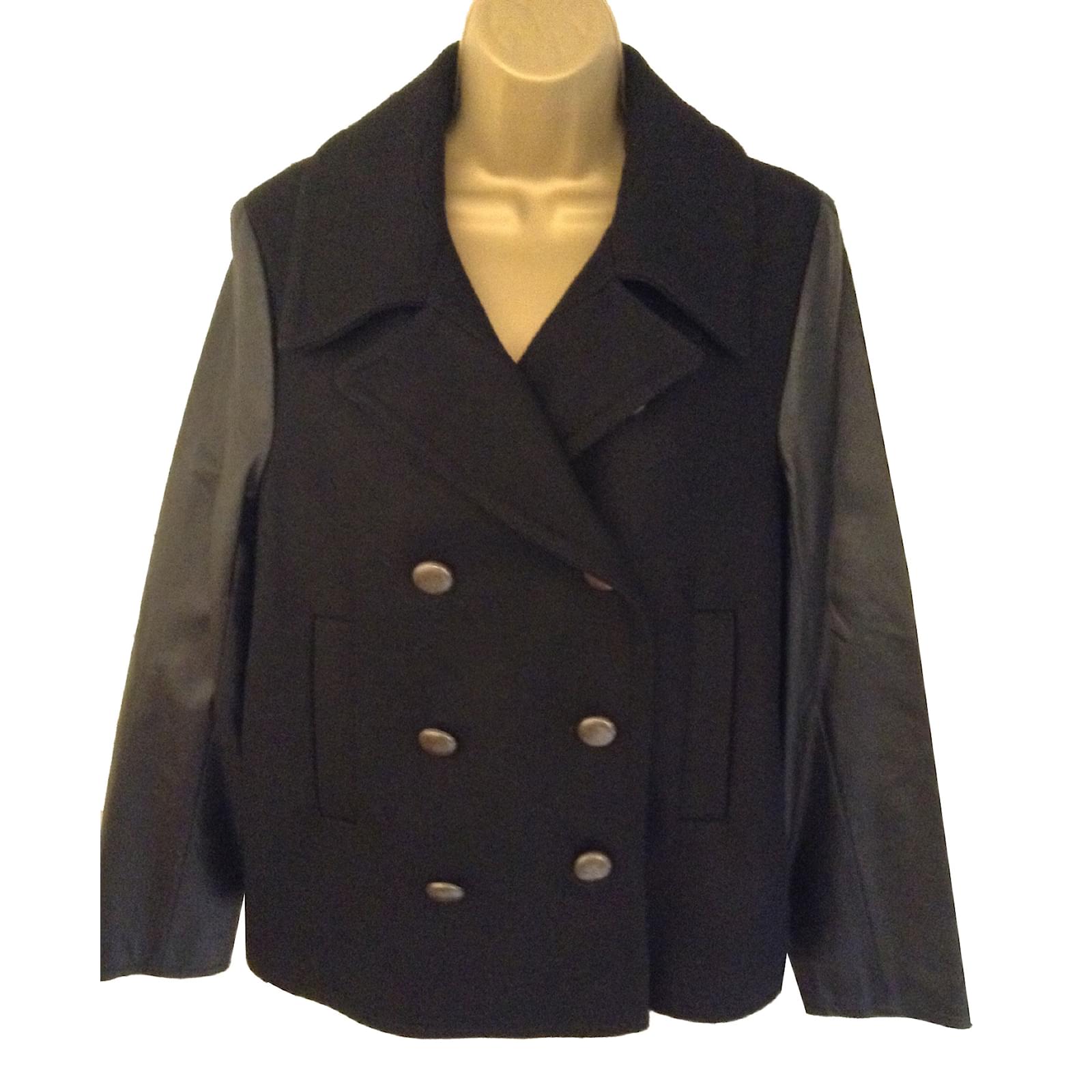 Gerard Darel Jacket Black Wool Lambskin ref.86084 - Joli Closet