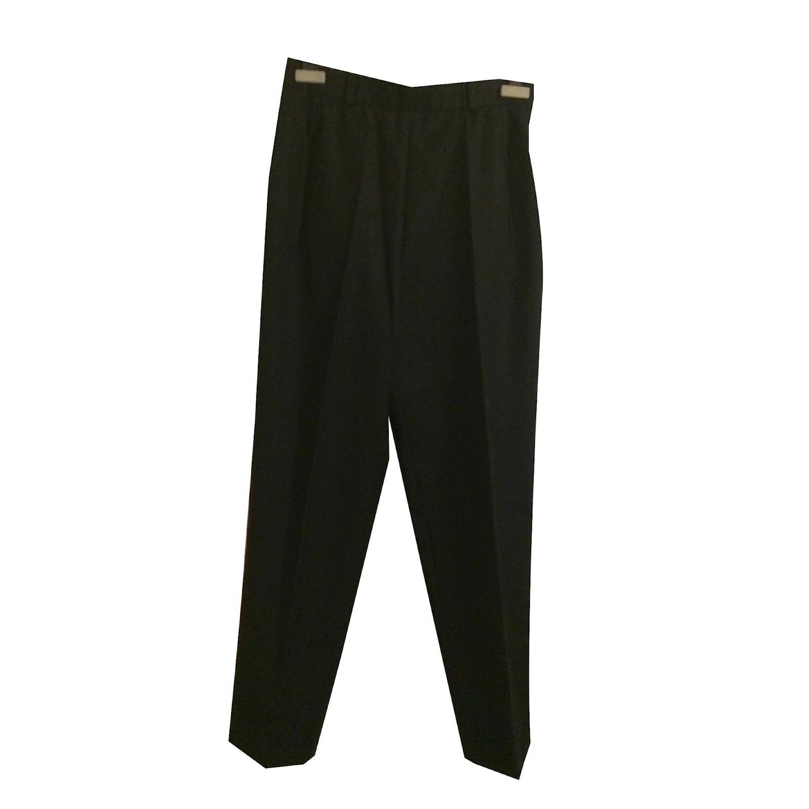 Cerruti 1881 Flannel trousers Black Wool ref.89010 - Joli Closet