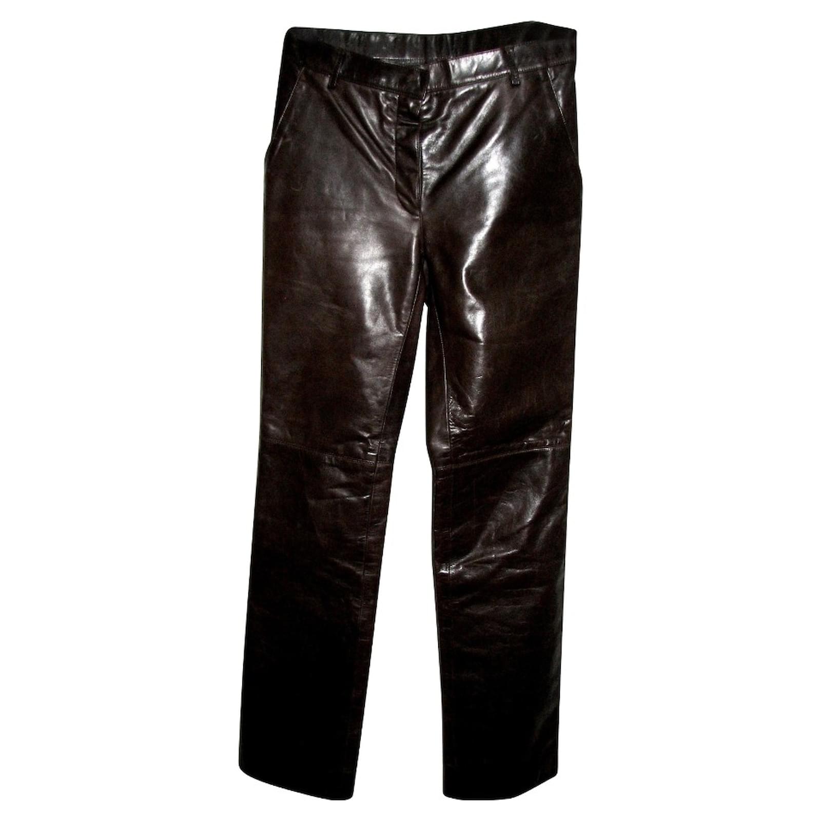 Marc Jacobs leather pants Chestnut ref.89686 - Joli Closet