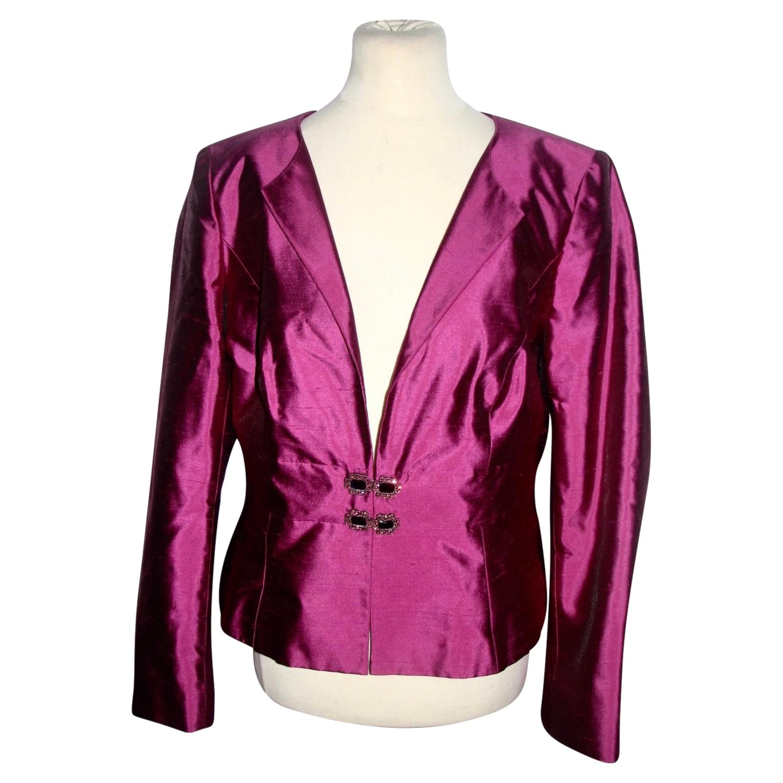 Escada Jackets Fuschia Silk Nylon ref.90445 - Joli Closet
