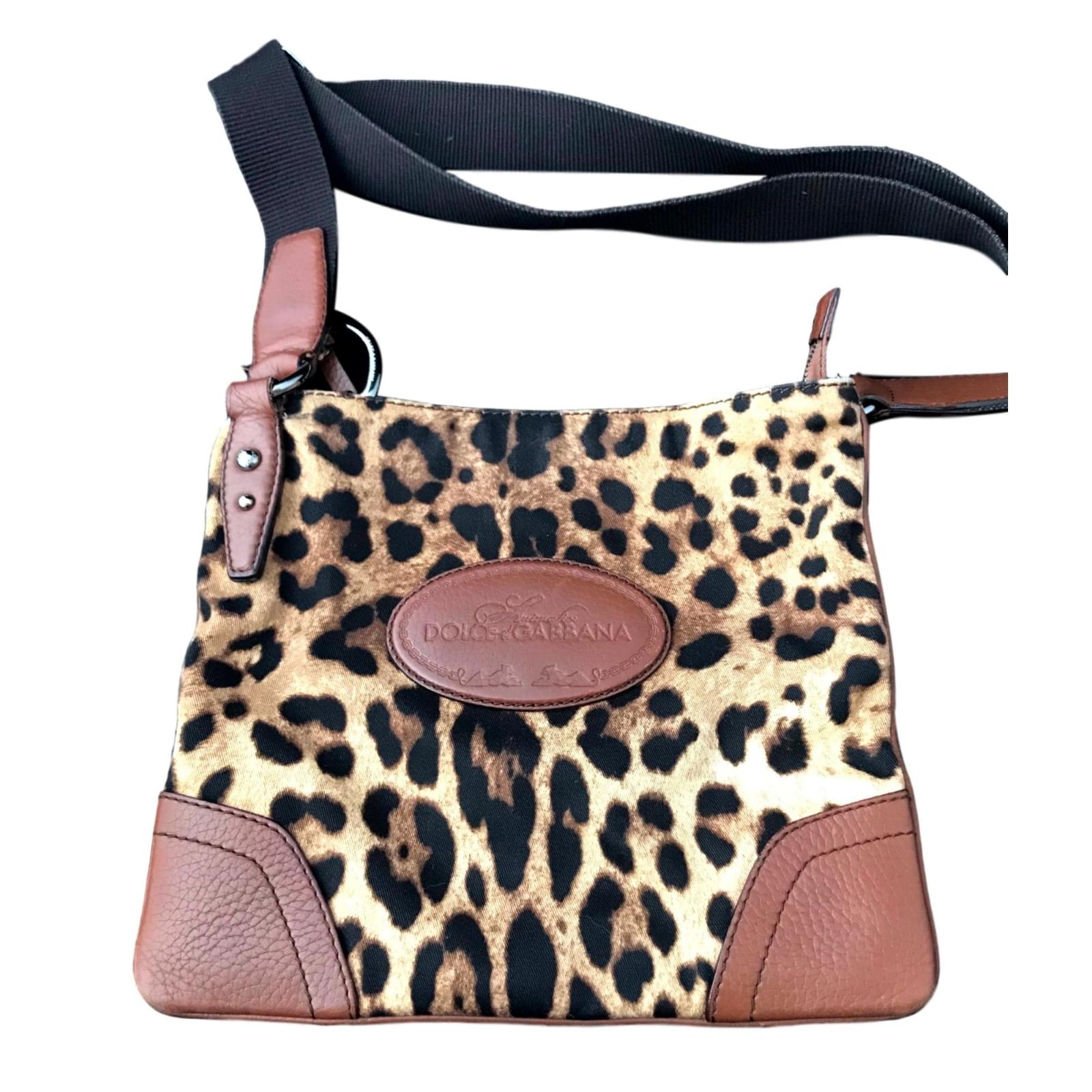 Dolce & Gabbana Animal bag Light brown Leather Nylon ref.92854 - Joli ...