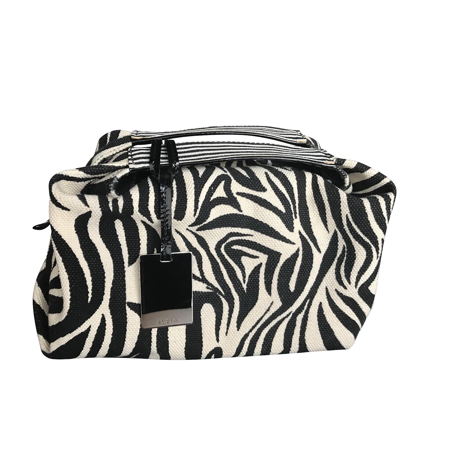 Sac Furla Toile Imprimé Zèbre ref.100635 - Joli Closet
