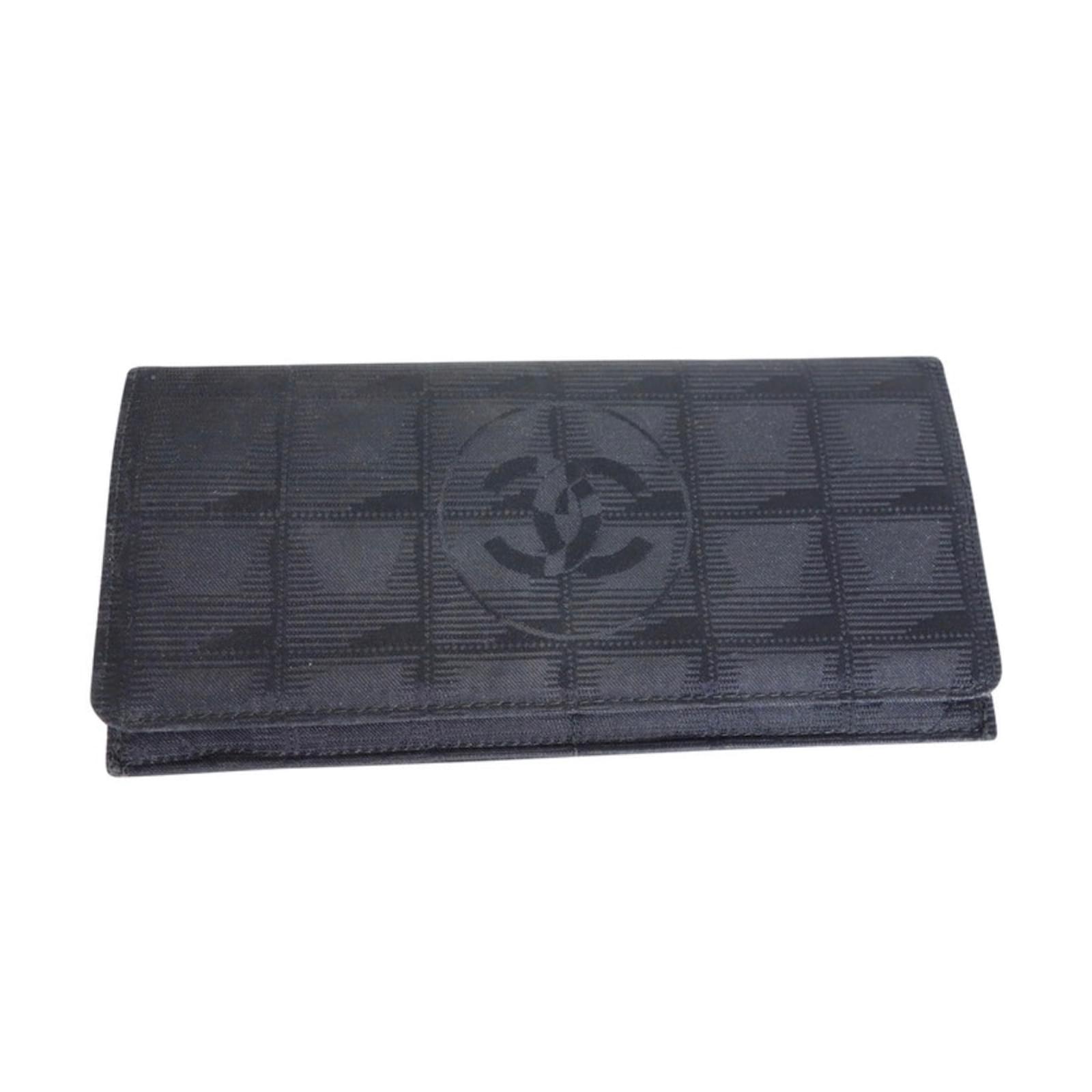 Chanel Wallets Black Leather Cloth ref.104383 - Joli Closet