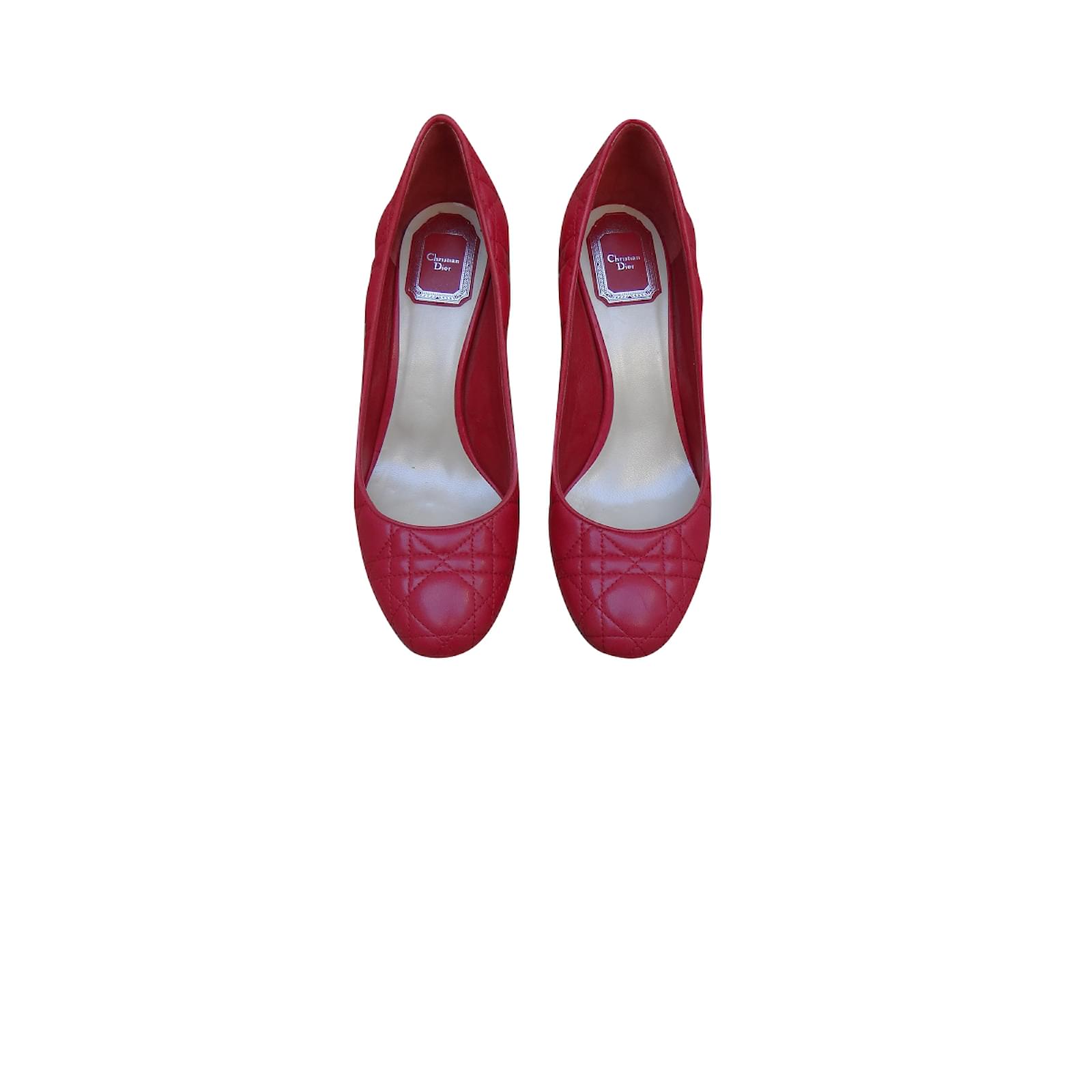 Dior Heels Red Leather ref.105104 - Joli Closet
