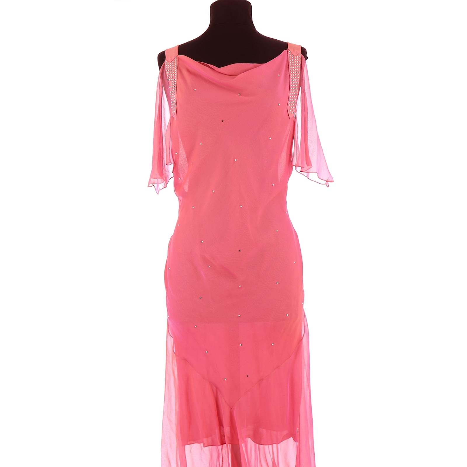 Christian Dior Robe Soie Rose ref.109475 - Joli Closet