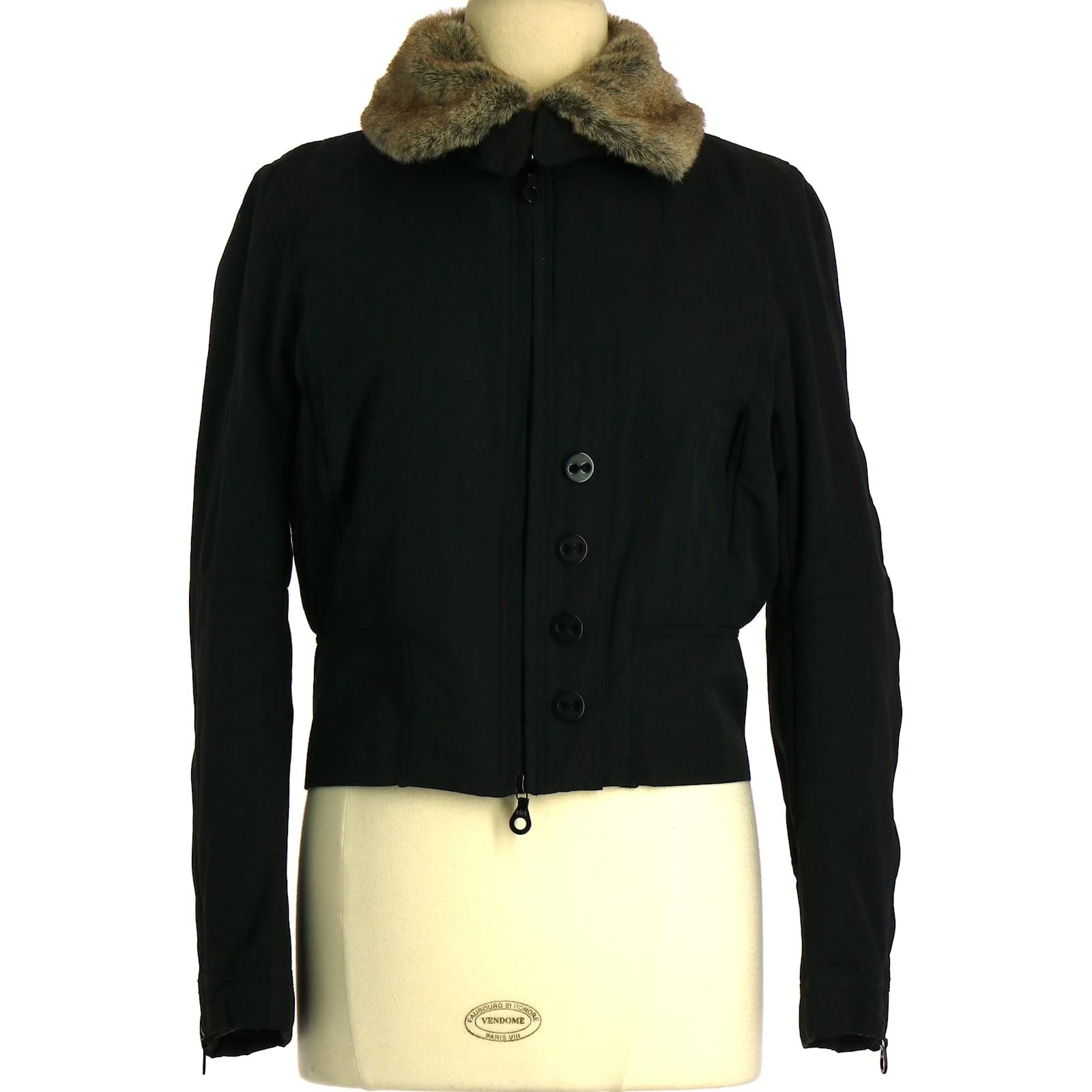 One step Jacket Black Acrylic ref.110861 - Joli Closet