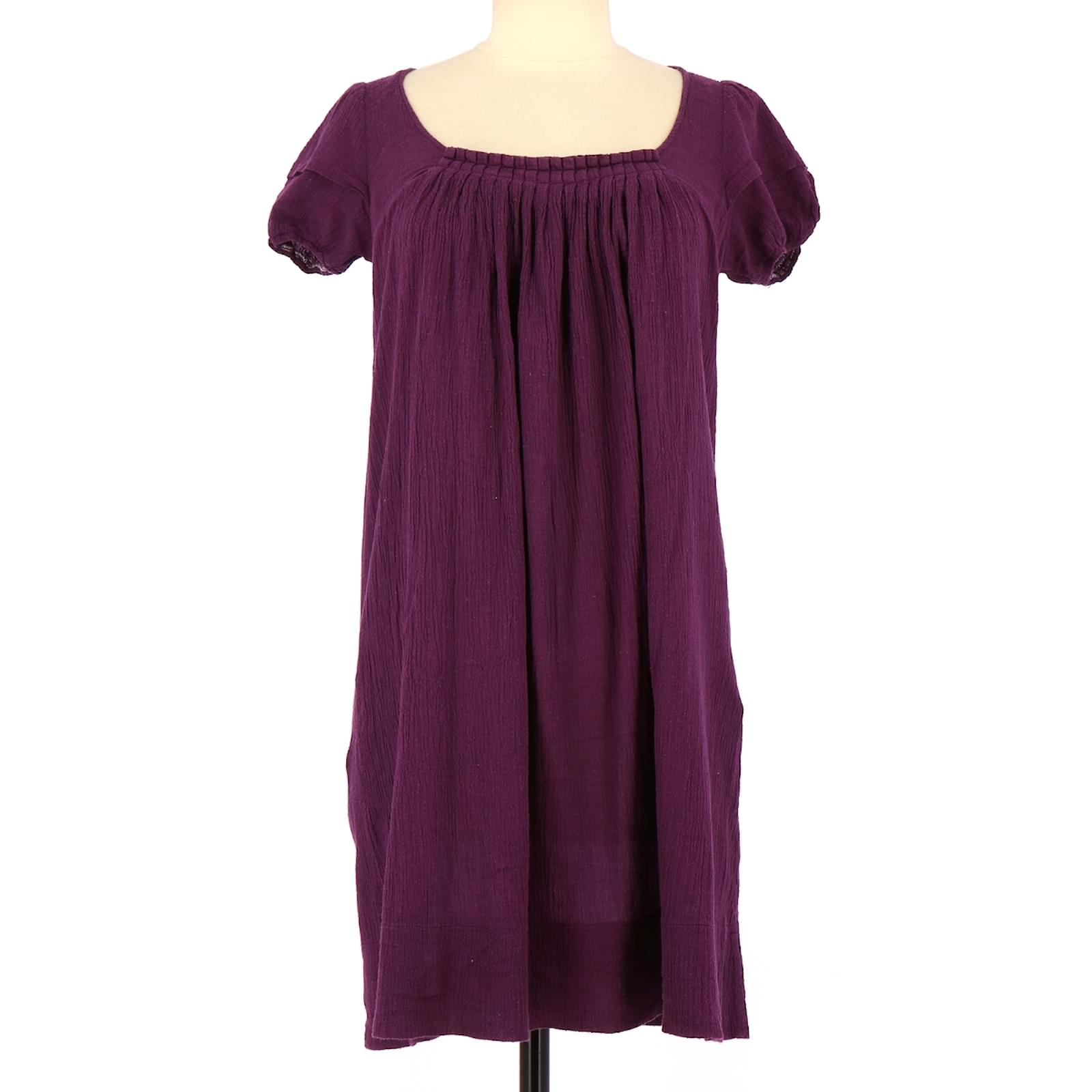 Maje Robe Coton Violet ref.111345 - Joli Closet