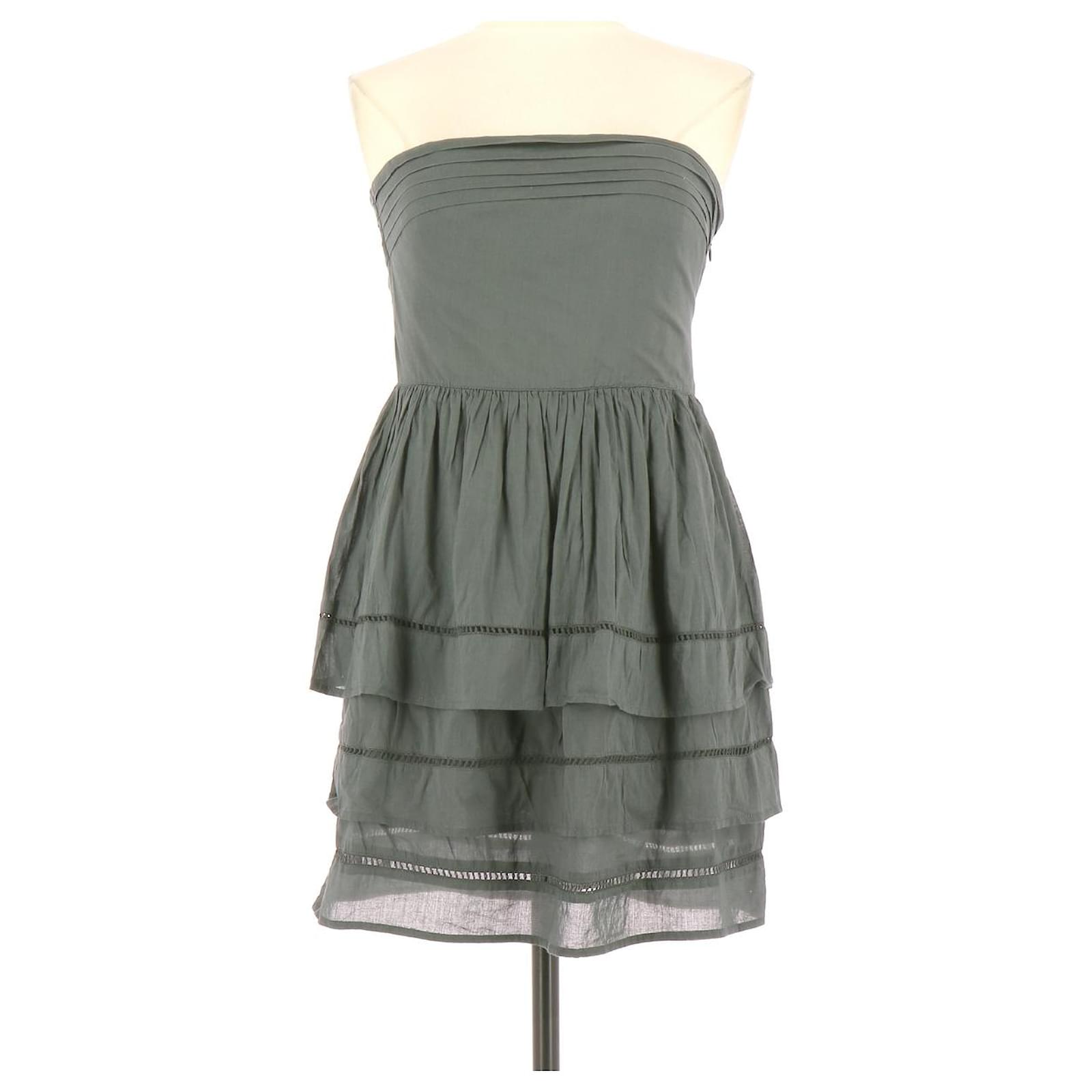 Maje Robe Coton Bleu Marine ref.112981 - Joli Closet