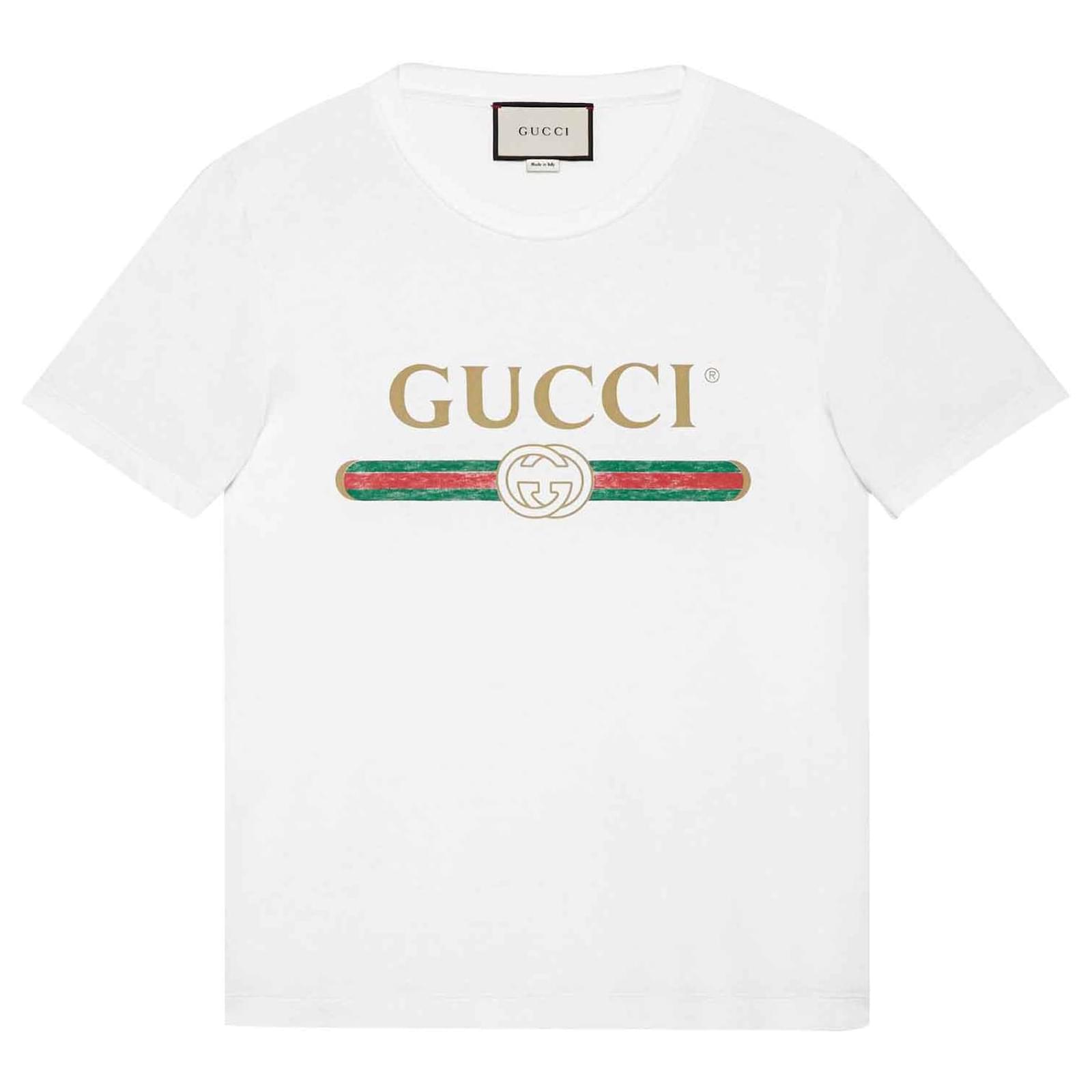 Gucci tees Branco Algodão ref.113882 - Joli Closet