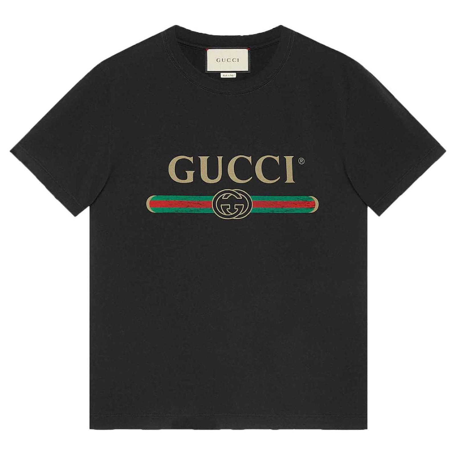 Gucci tees Preto Algodão ref.113885 - Joli Closet