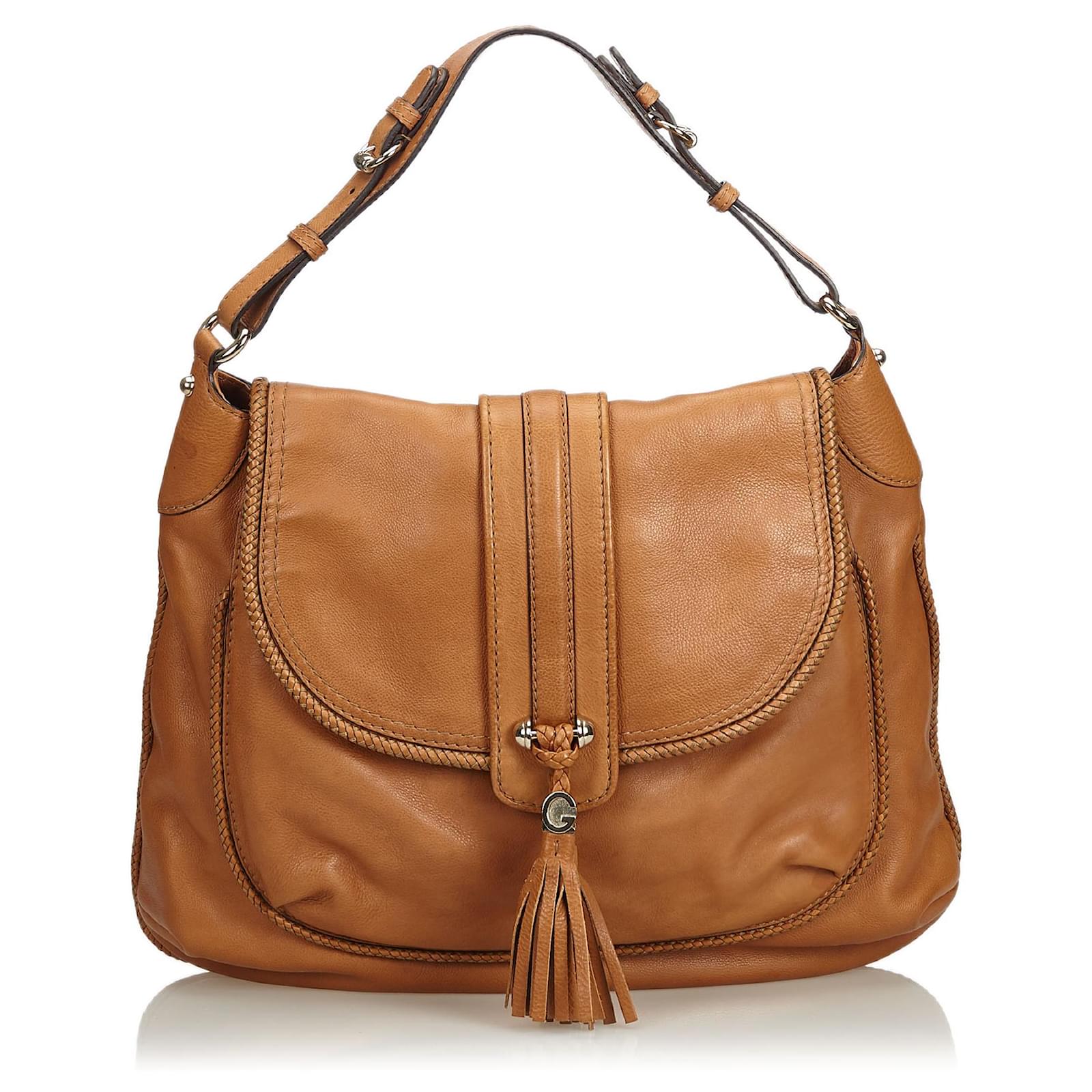 Gucci Leather Marrakech Shoulder Bag Brown ref.116353 - Joli Closet