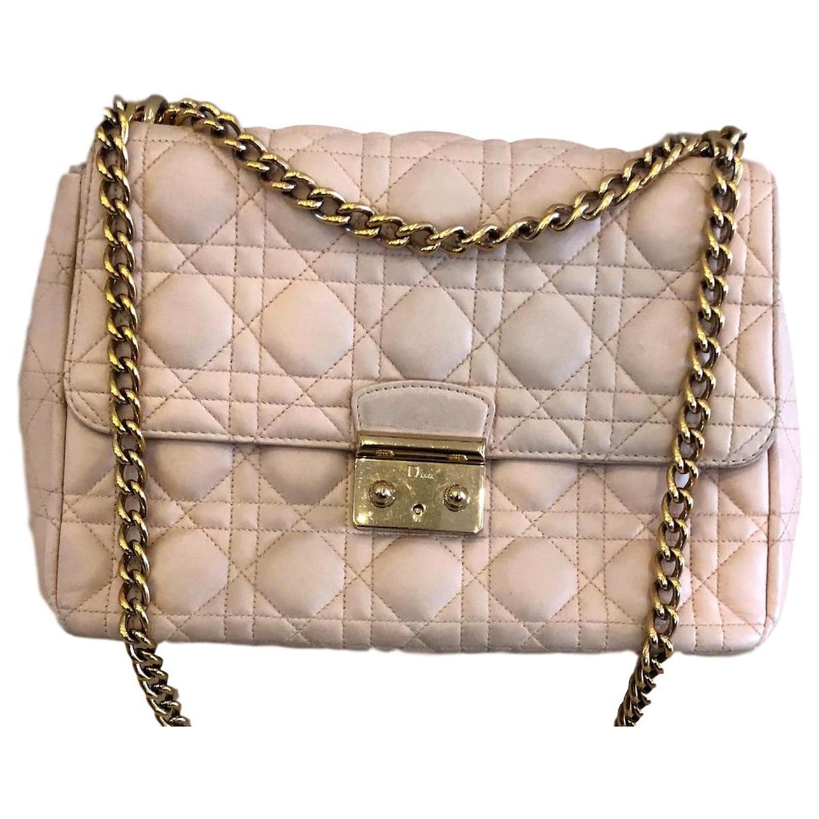 Christian Dior Miss Dior Pink Beige Leather ref.117033 - Joli Closet