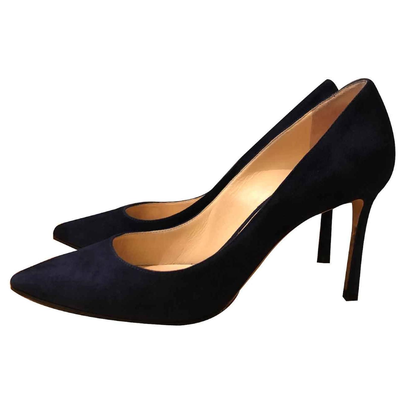 Jimmy Choo Romy Navy blue Deerskin ref.123387 - Joli Closet