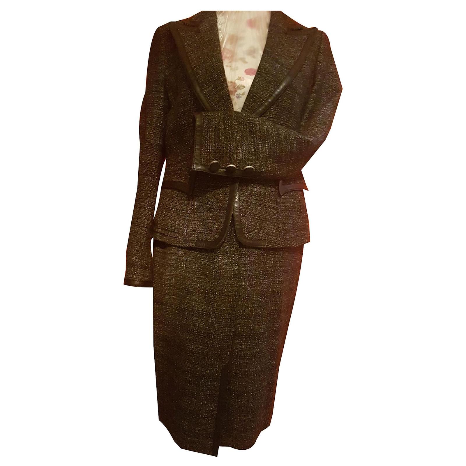 Georges Rech Tailor Dark grey Cotton Wool Linen ref.129162 - Joli Closet