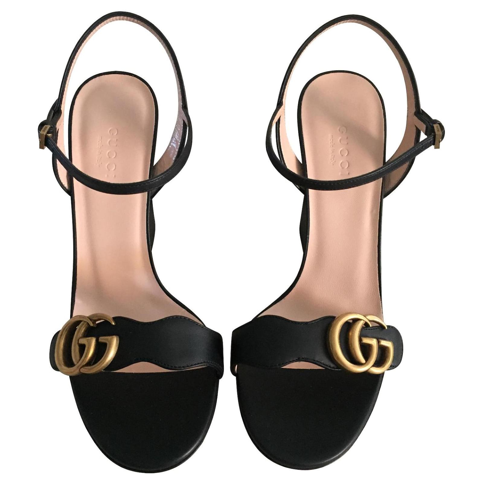 Gucci sandals Black Leather ref.129579 - Joli Closet