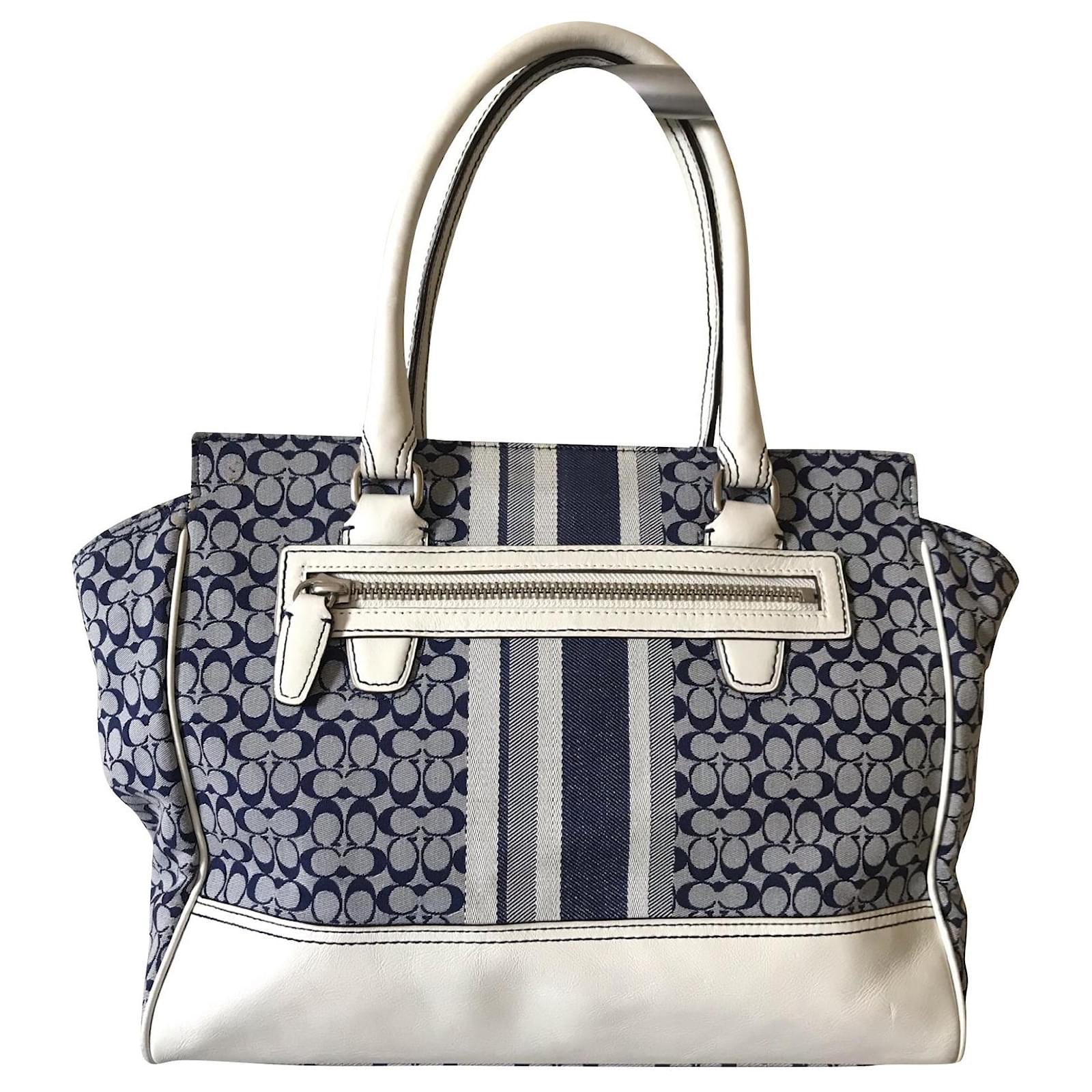 Sac bandoulière Candace Carryall Coach Legacy Signature à rayures ...
