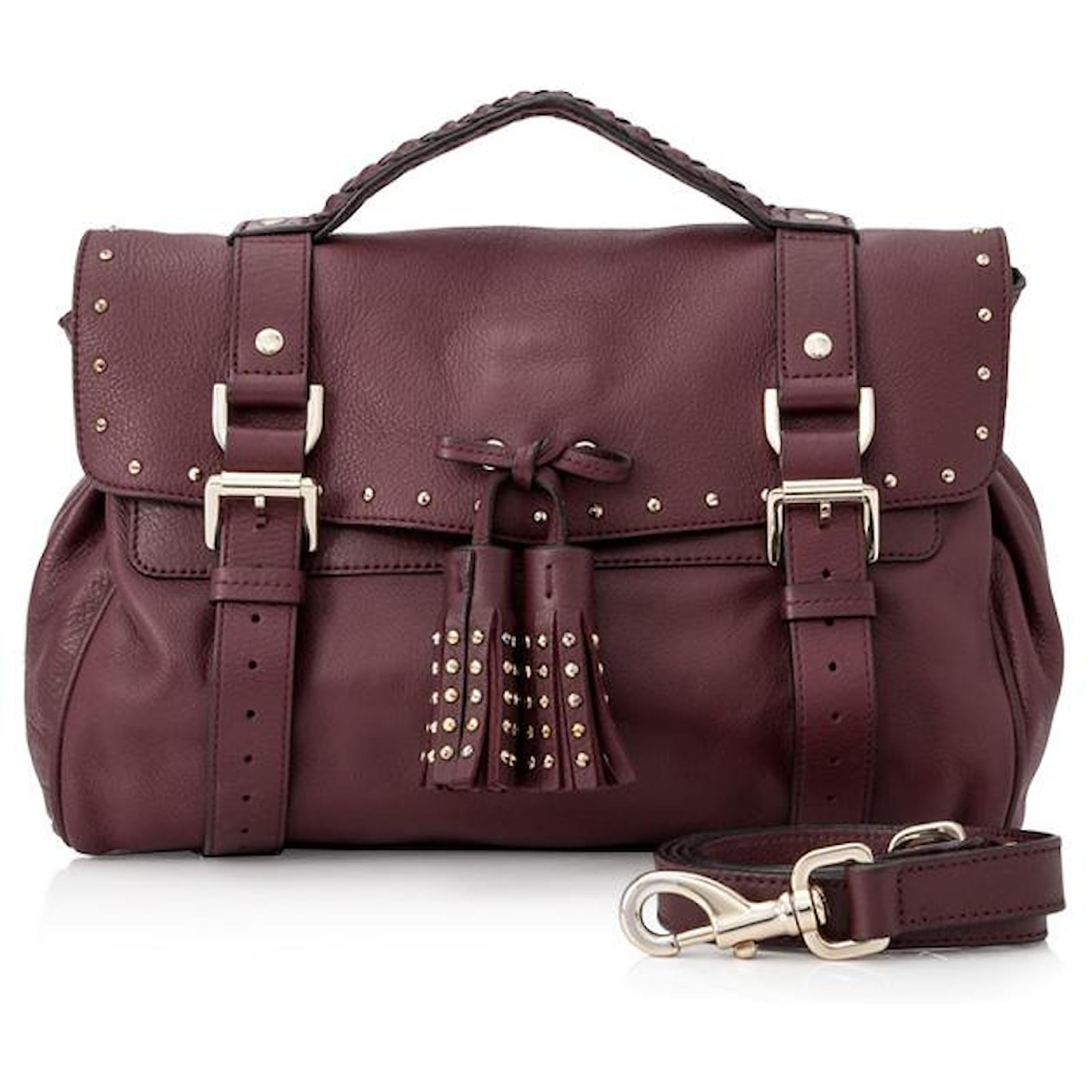 Mulberry Sac Alexa Alexa à franges en cuir violet ref.132479 - Joli Closet