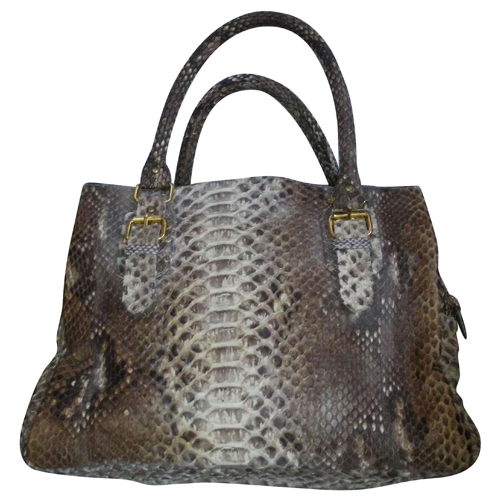 Autre Marque Sacs à main Python Gris ref.135195 - Joli Closet