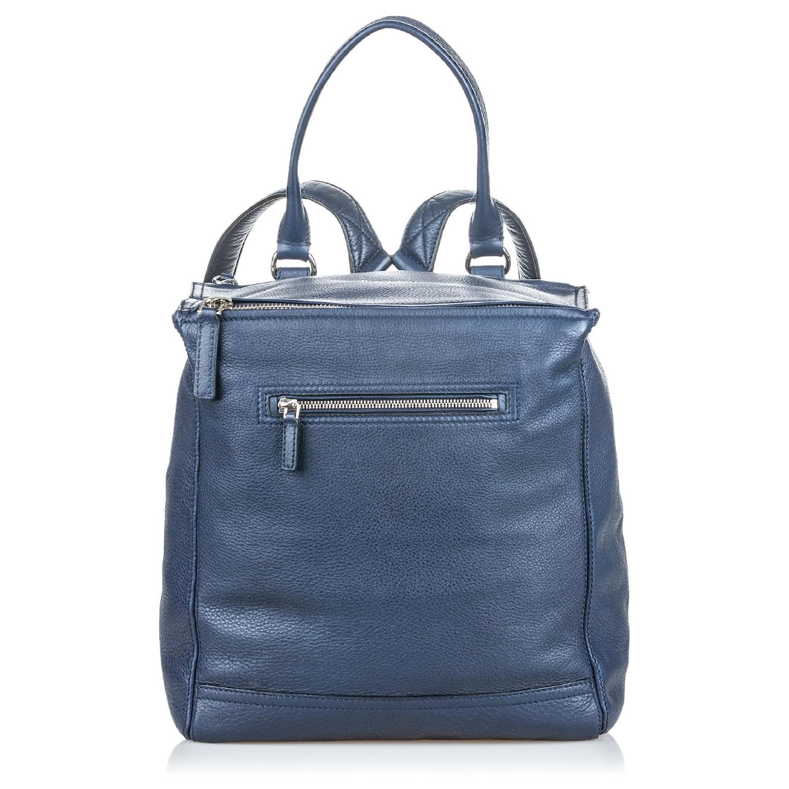 Sac à dos Pandora en cuir bleu Givenchy Bleu Marine ref.139380 - Joli ...