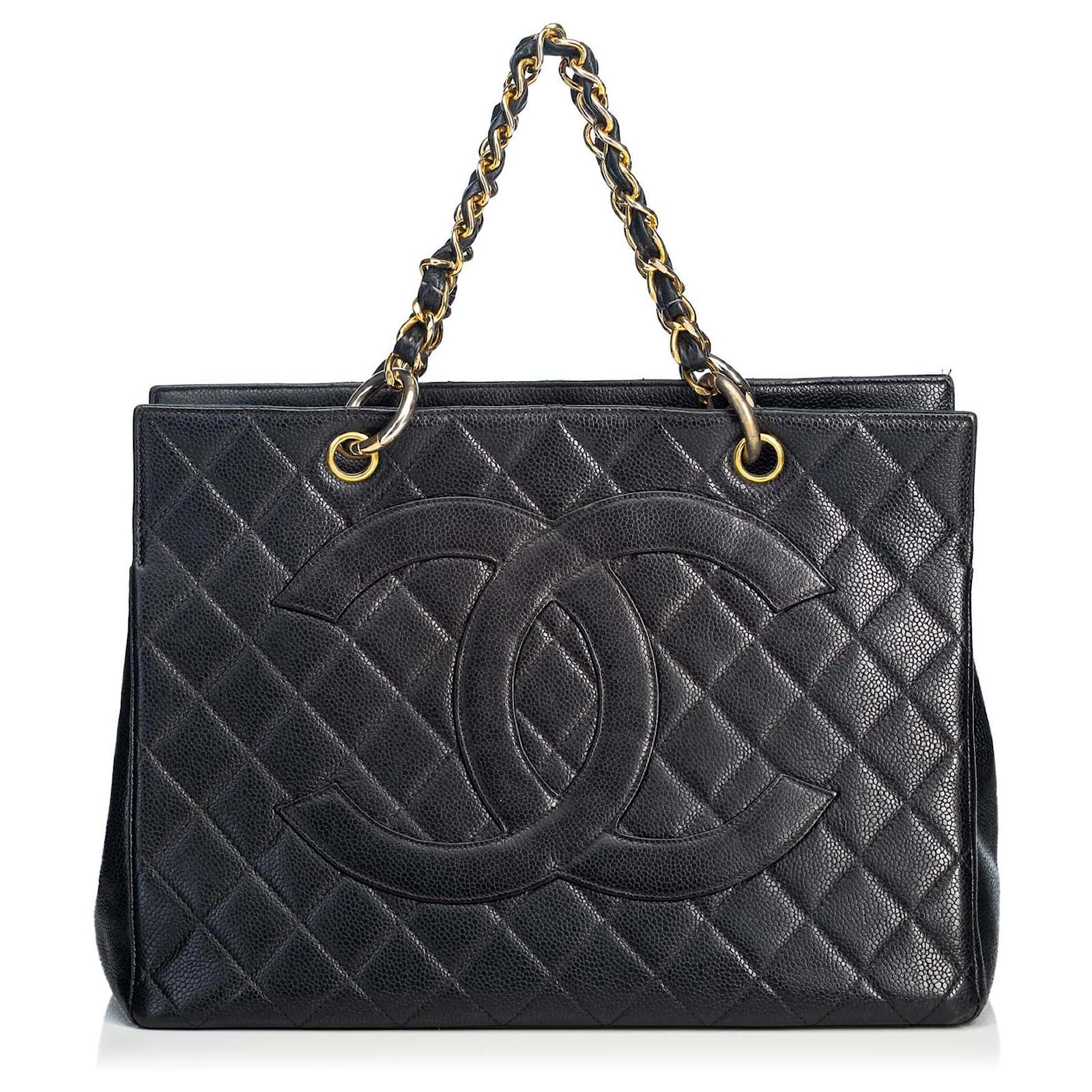 Classique Sac cabas Timeless Petite Chanel Noir Cuir ref.141196 - Joli ...