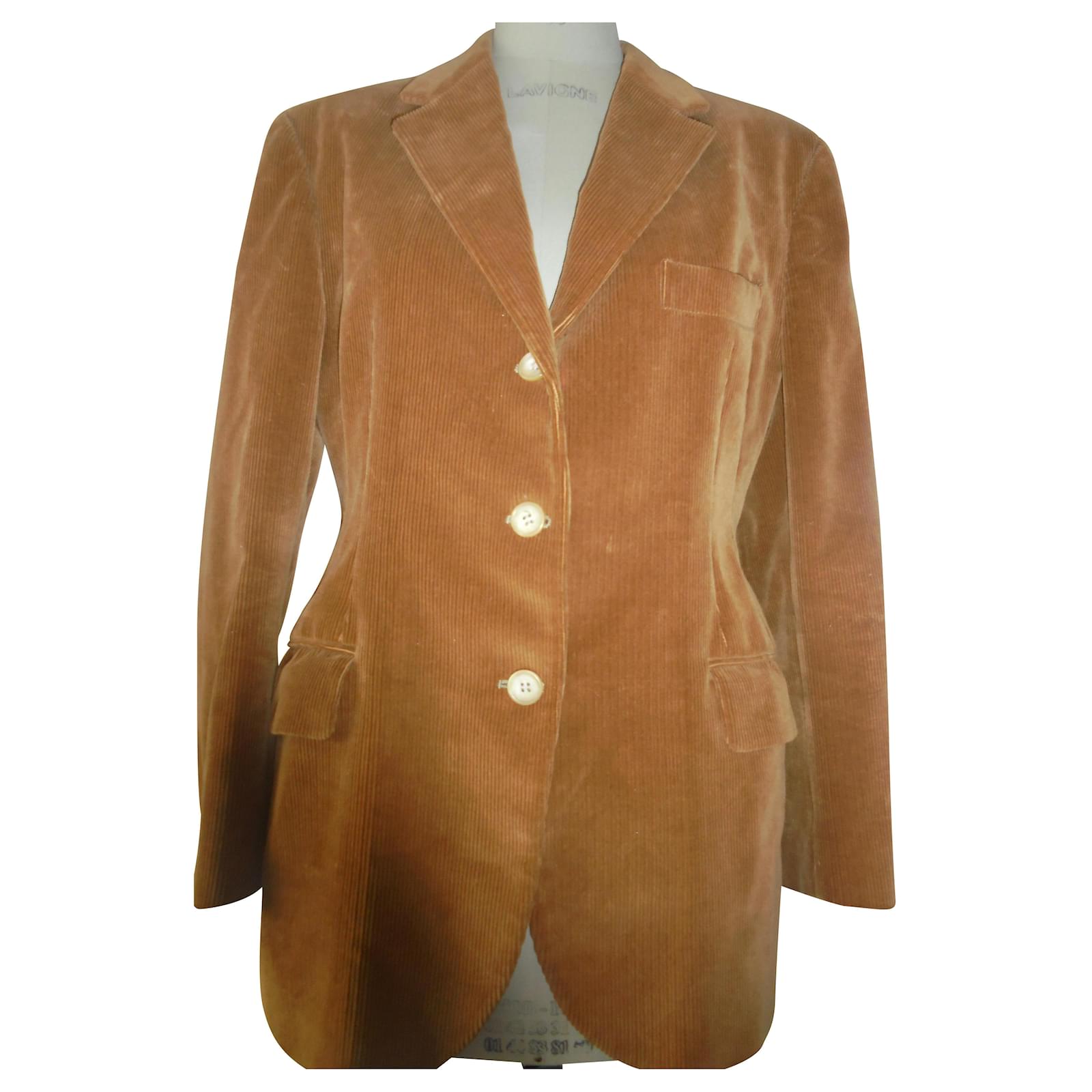 Arthur & Fox ARTHUR AND FOX JACKET IN VELOR COTELE Brown Velvet ref ...