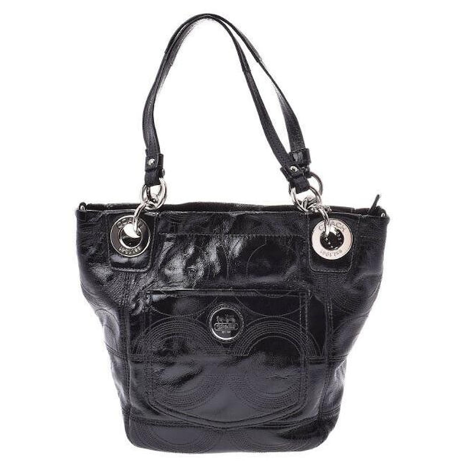 Coach Sac à bandoulière Cuir vernis Noir ref.144387 - Joli Closet