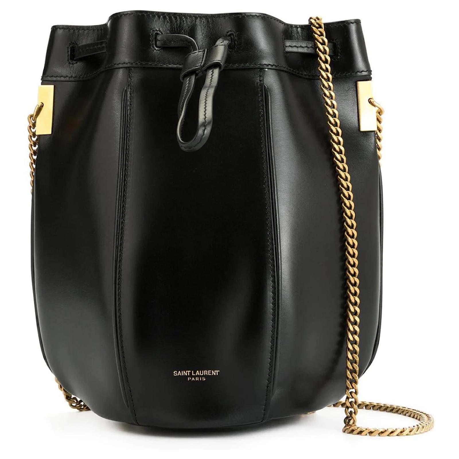 Yves Saint Laurent YSL Black Small Talitha Cuir Noir ref.152070 - Joli ...