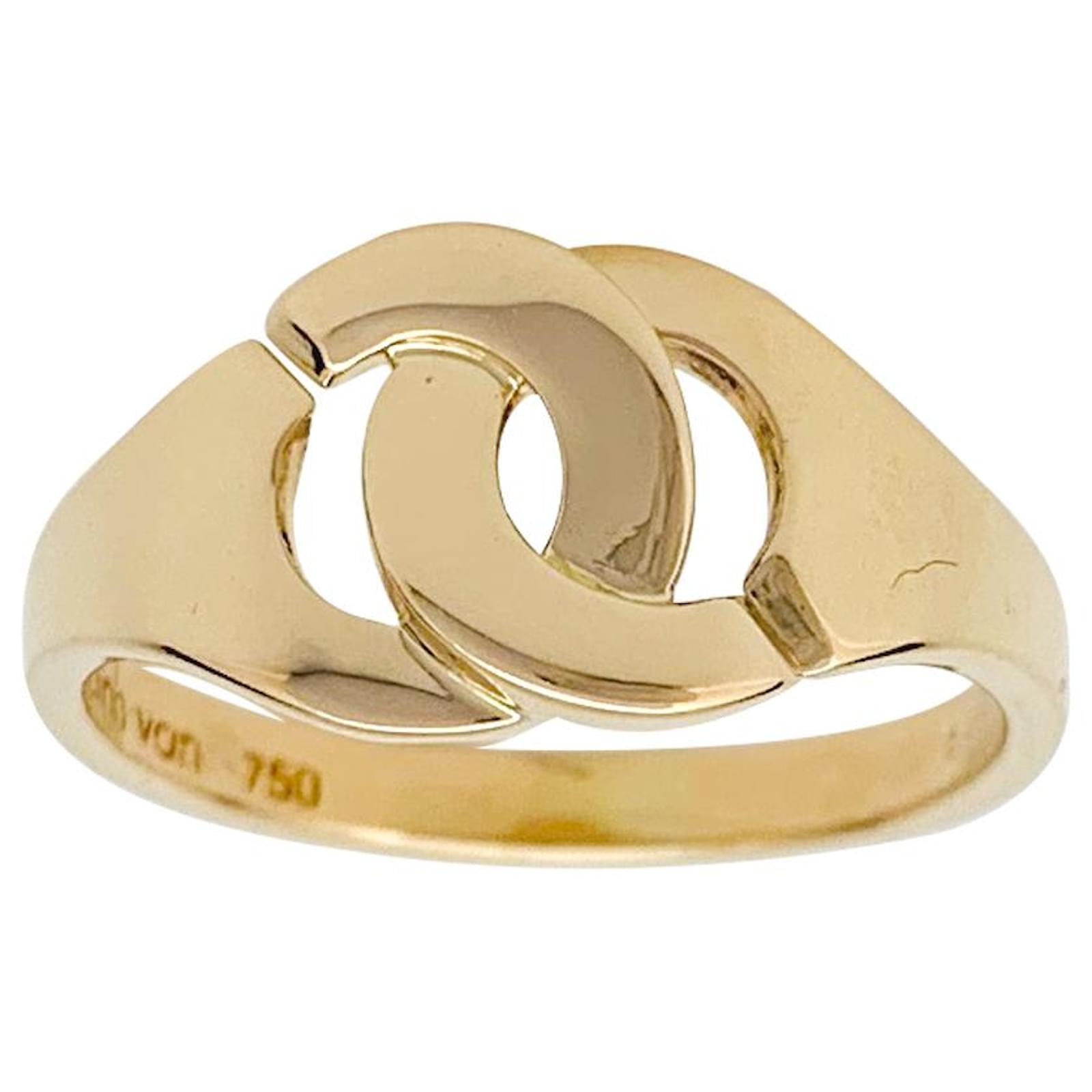 Bague Dinh Van Modèle Menottes R8 Or Jaune Or Blanc Ref 154352