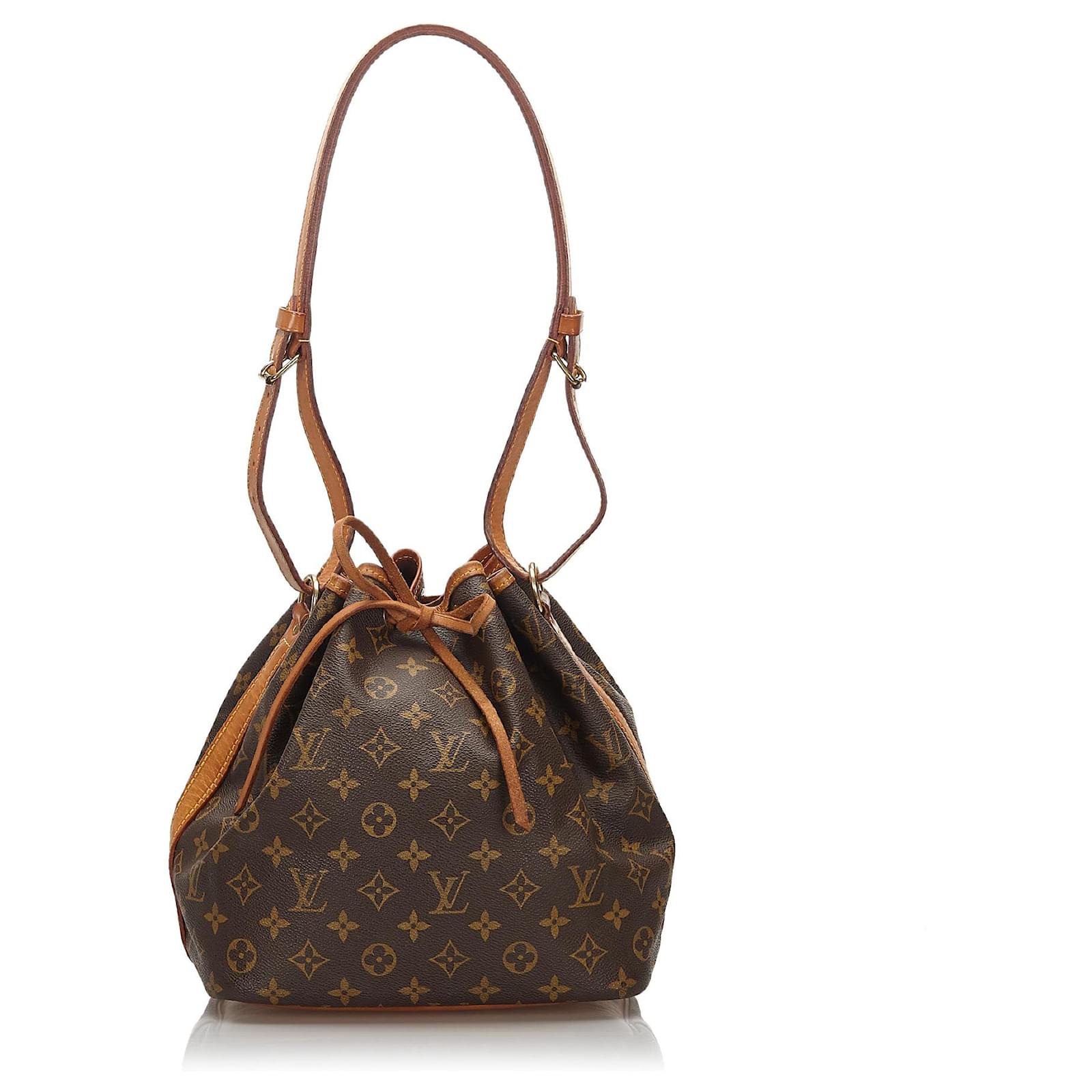 Noe Louis Vuitton Monogram Marron Petit Noé Cuir Toile ref.164506 ...