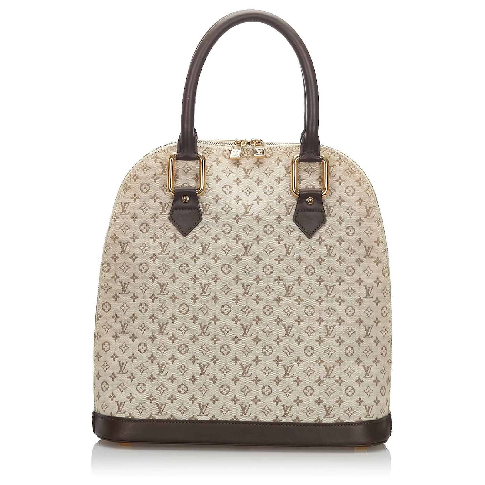 Louis Vuitton Gris Monogram Mini Lin Alma Haut Cuir Coton Tissu Noir ...