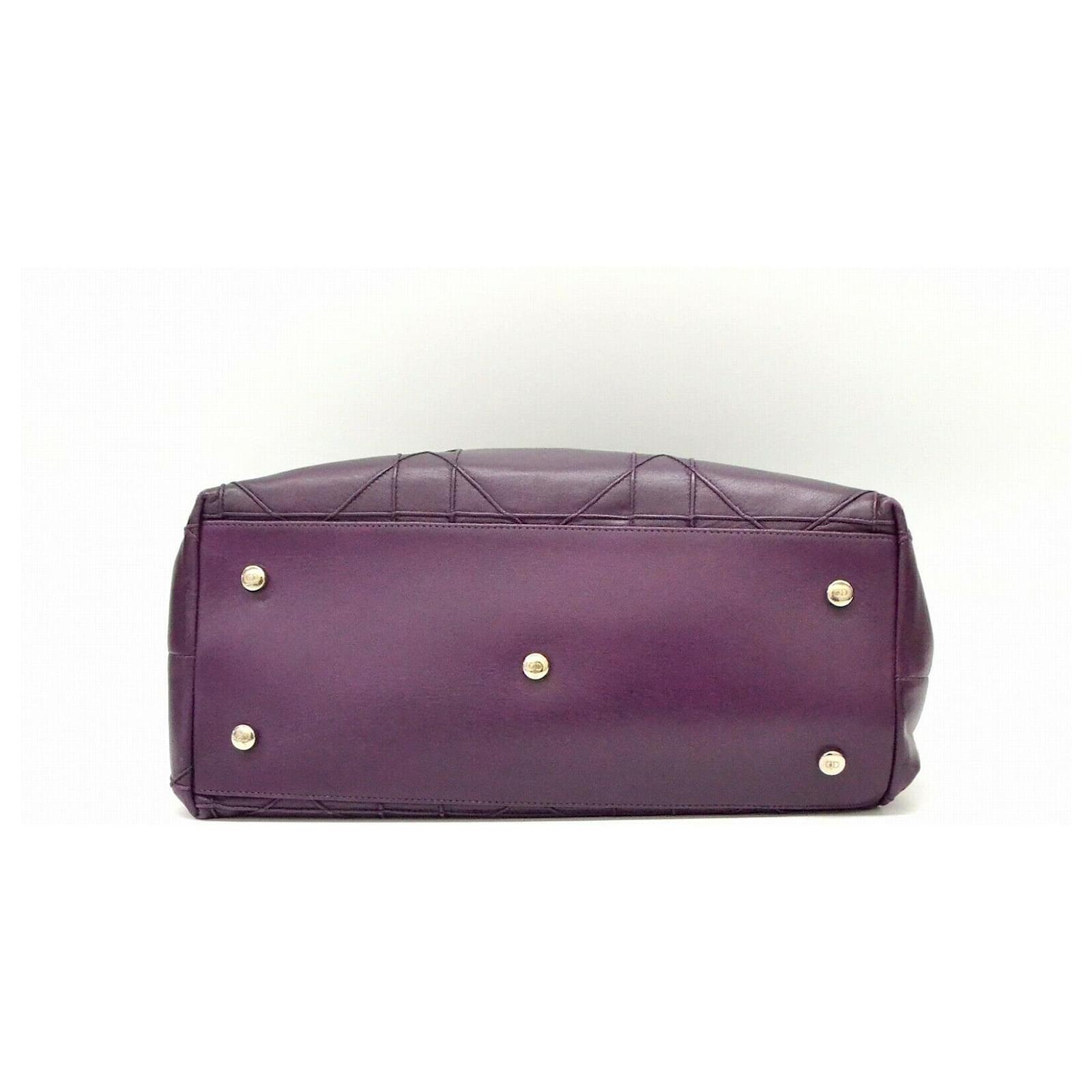 Christian Dior Handbag Purple Leather ref.169937 - Joli Closet