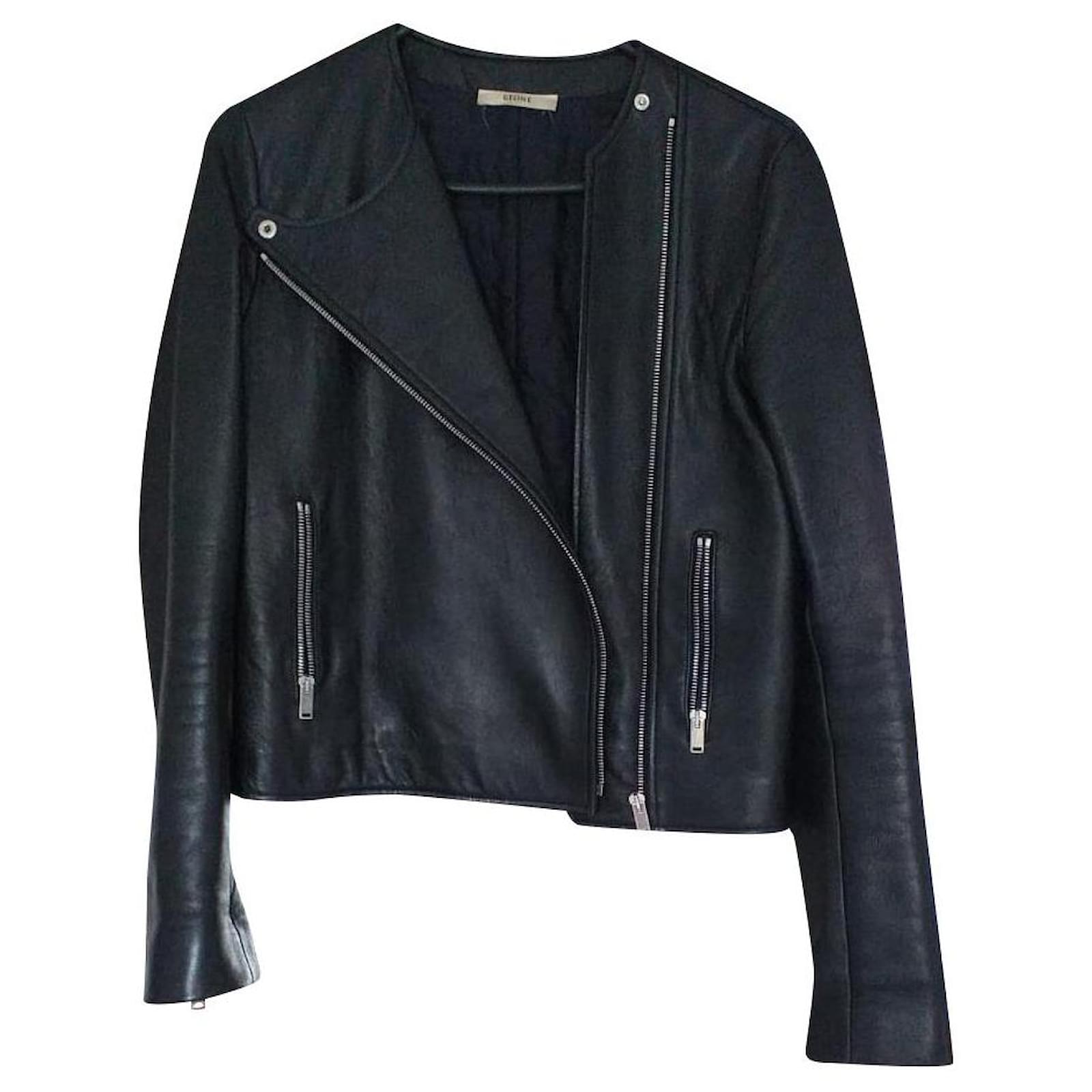 Céline Jackets Black Leather ref.173605 - Joli Closet
