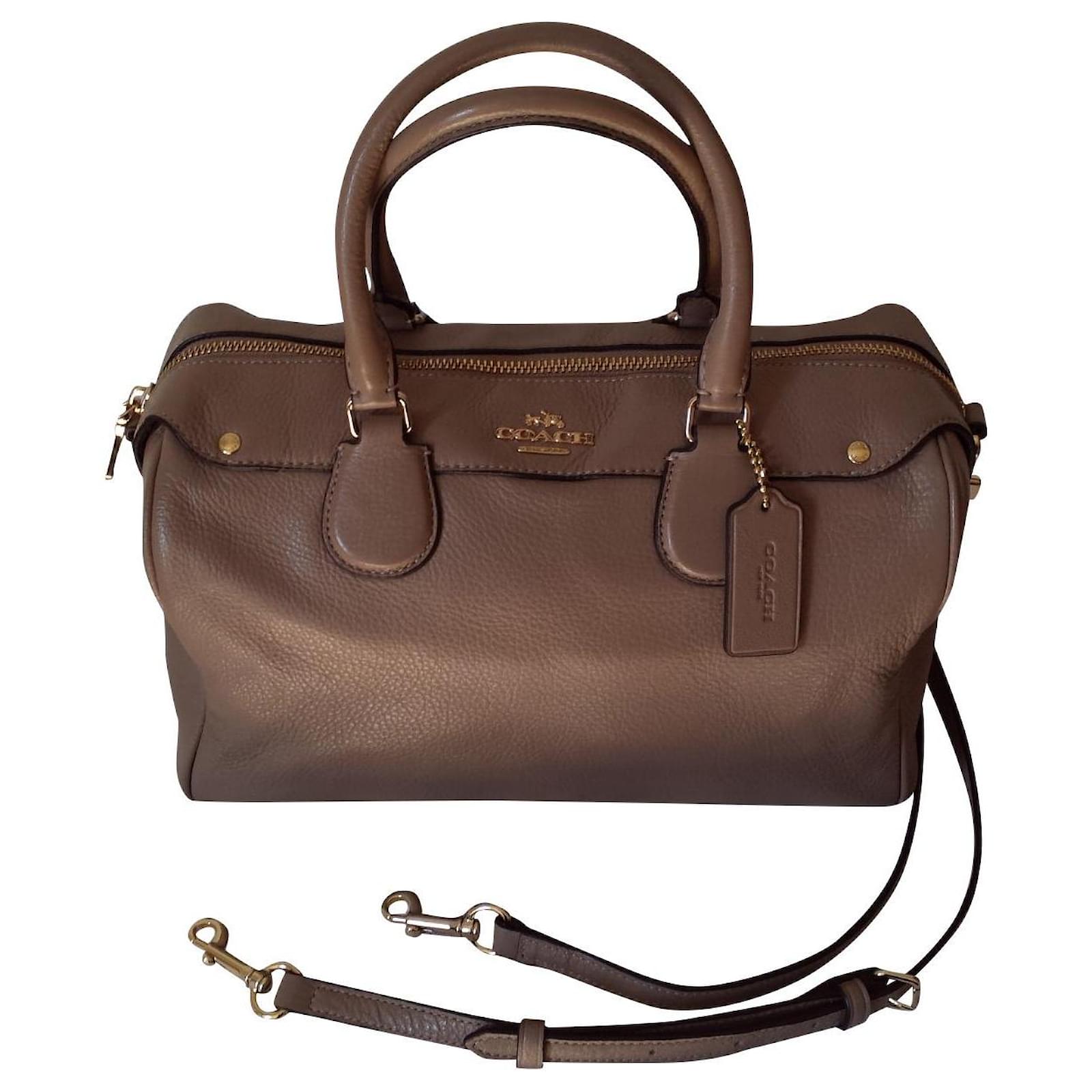Coach Sac à main cuir Taupe ref.176799 - Joli Closet