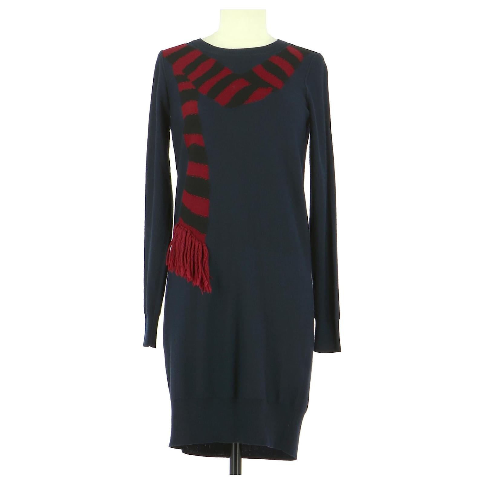 Sonia By Sonia Rykiel Robe Laine Bleu Marine ref.177273 - Joli Closet