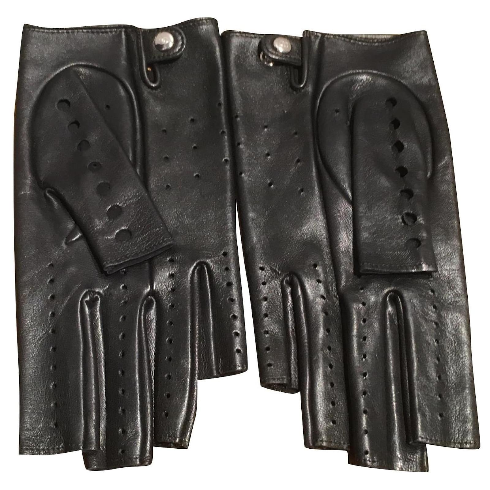 Chanel Gants Cuir d'agneau Noir ref.179930 - Joli Closet