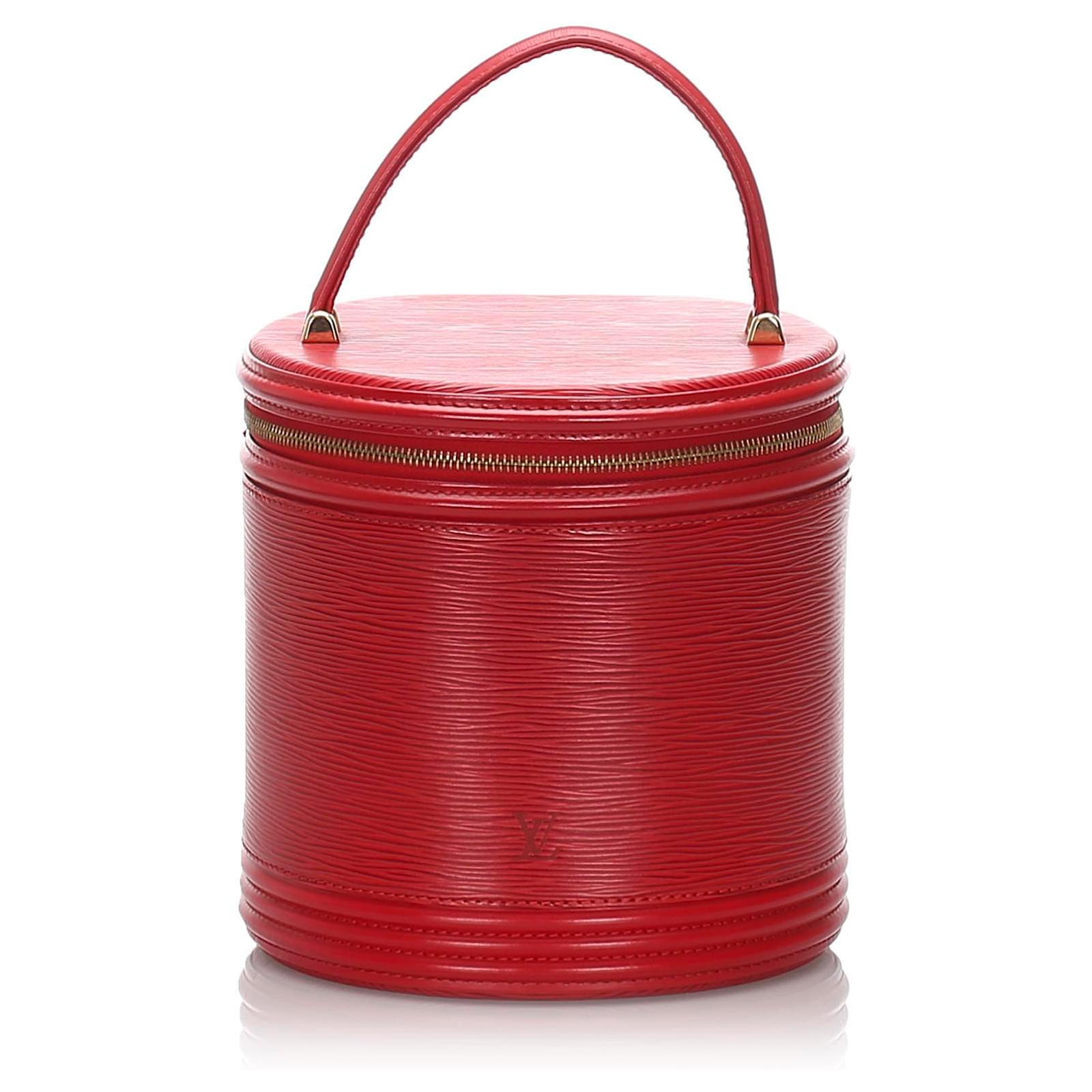 Louis Vuitton Red Epi Cannes Vanity Case Leather ref.180608 - Joli Closet