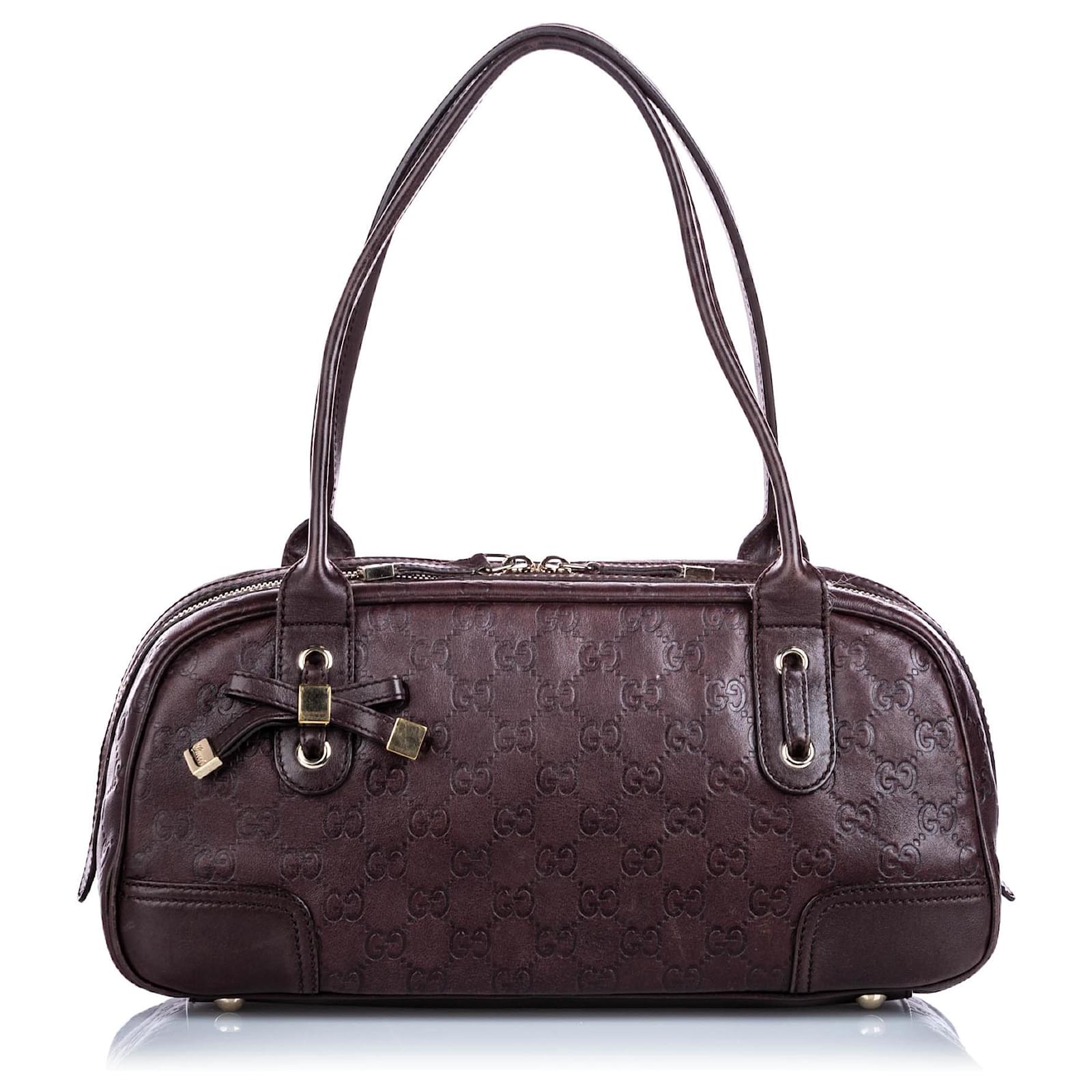 Gucci en cuir marron Guccissima Princy Veau façon poulain Marron foncé ...