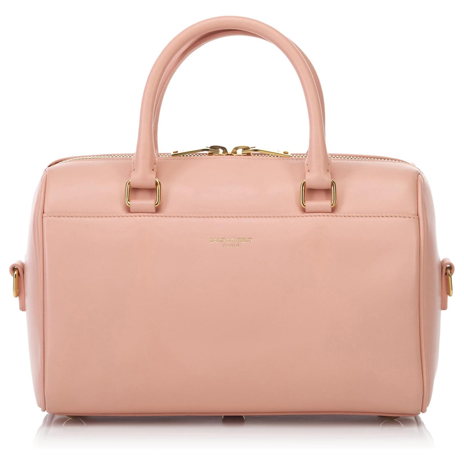 Yves Saint Laurent YSL Pink Classic Baby Duffle Bag Leather Ref 186962